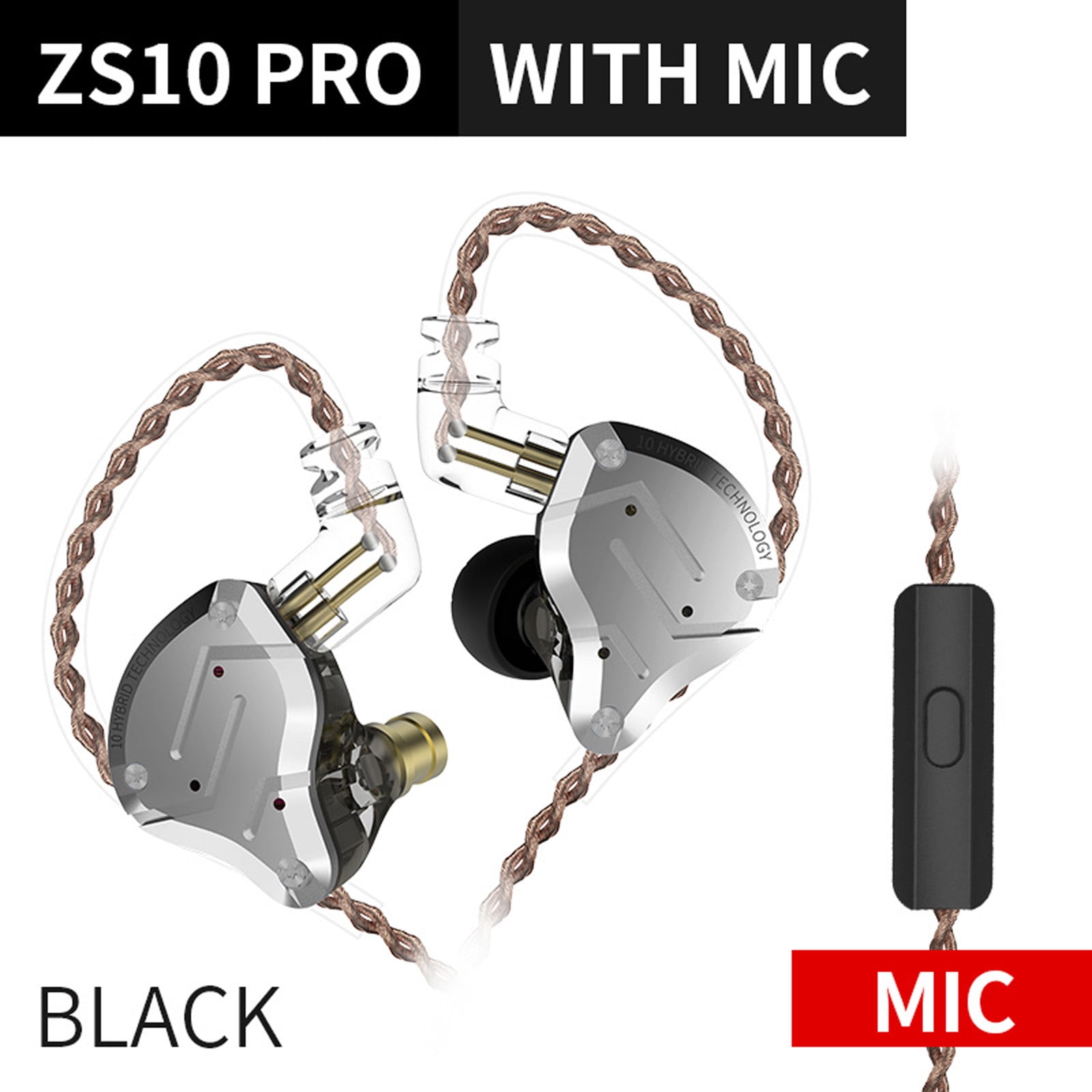 Headset, Headset 2pin In-ear 1dd 4ba Cable In-line With Zs10 Headset ...