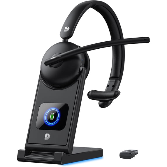 Headset with Mic for Work, Headset with Microphone (Noise Cancelling ...