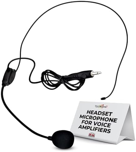 Headset Microphone Lightweight Adjustable Boom Mic with Feedback ...
