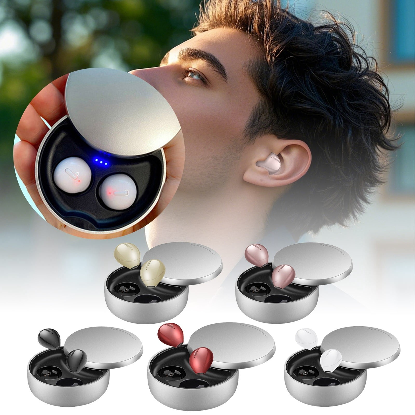 Headset Mini Small Wireless Ear Sports Micro Miniature With Charging In ...