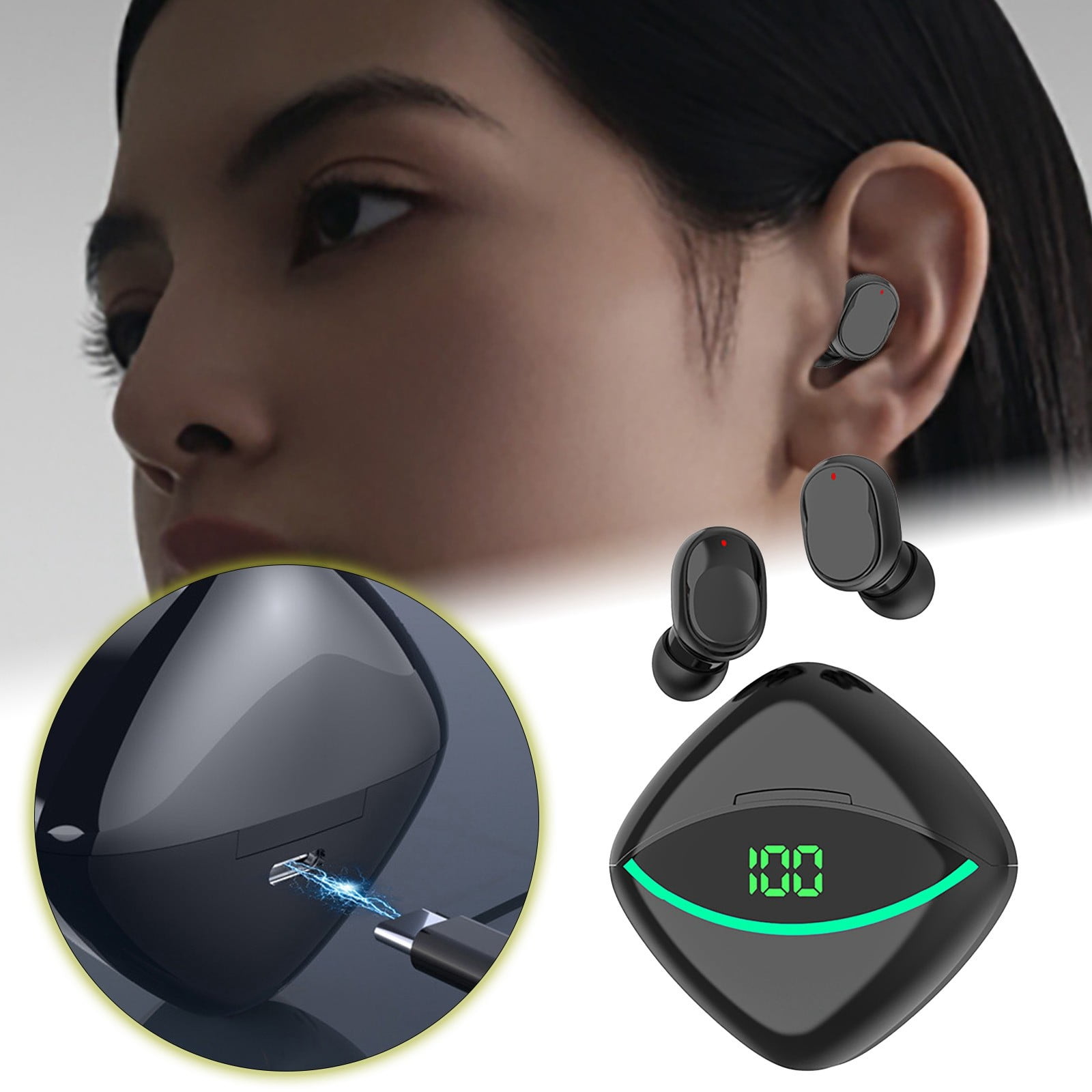 Headset Wireless With Long Battery Life And Water Resistance Compatible ...