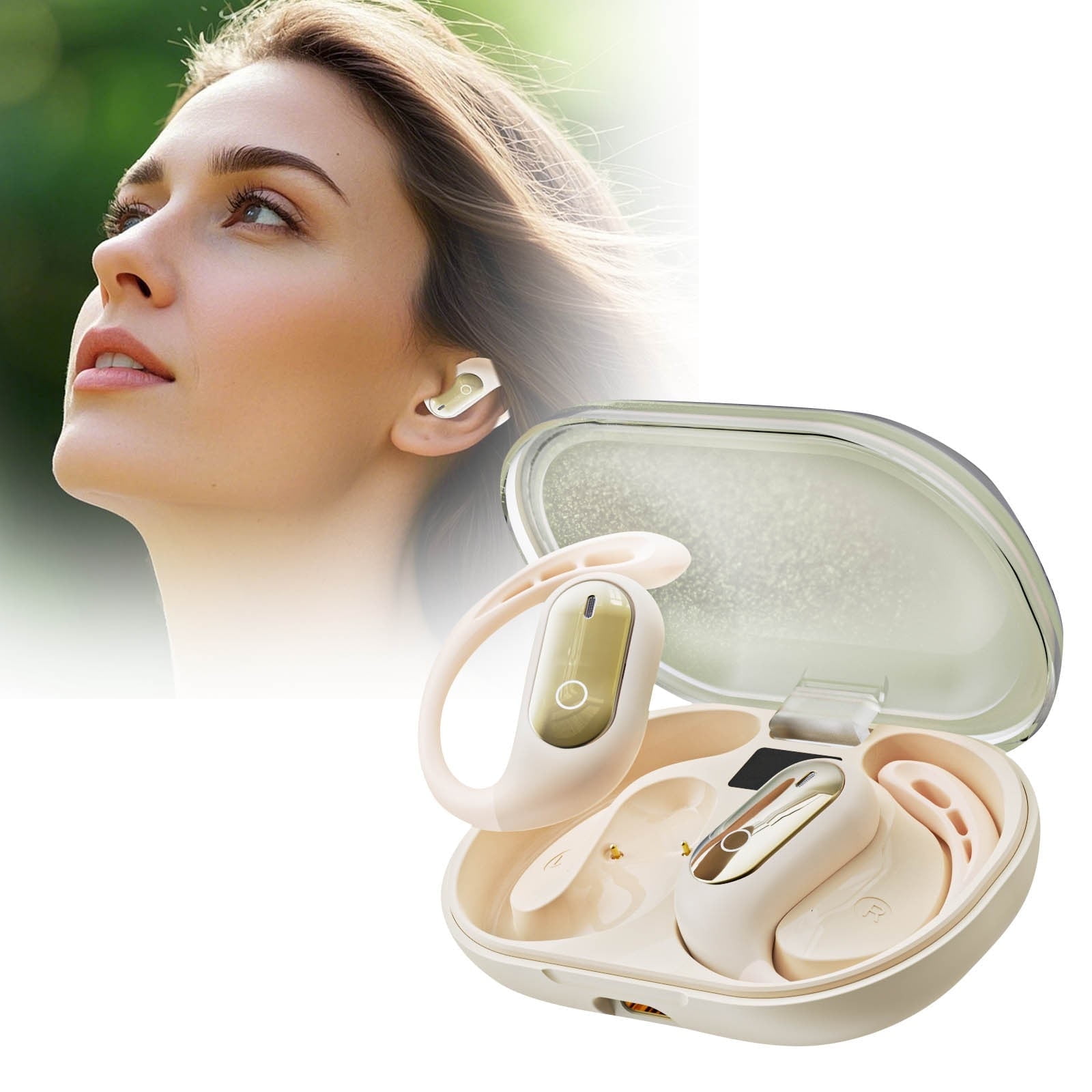 Headset for Smart Translation Luminous Quicksand Gradient Ear Hook Type ...