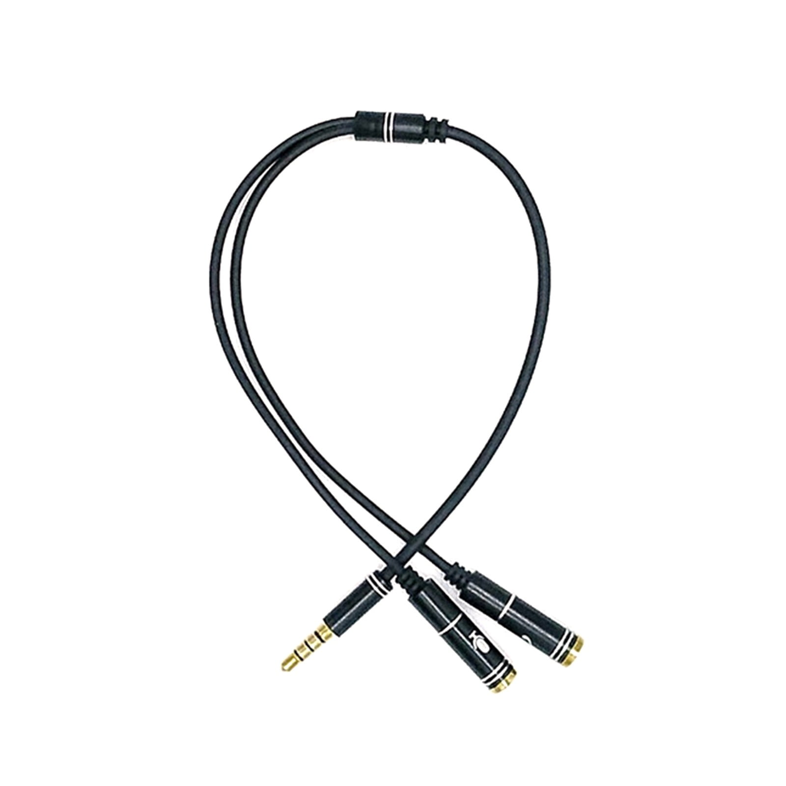 Headsets Splitter Adapter 3.5mm Jack Separate Headphone & Mic Plug ...