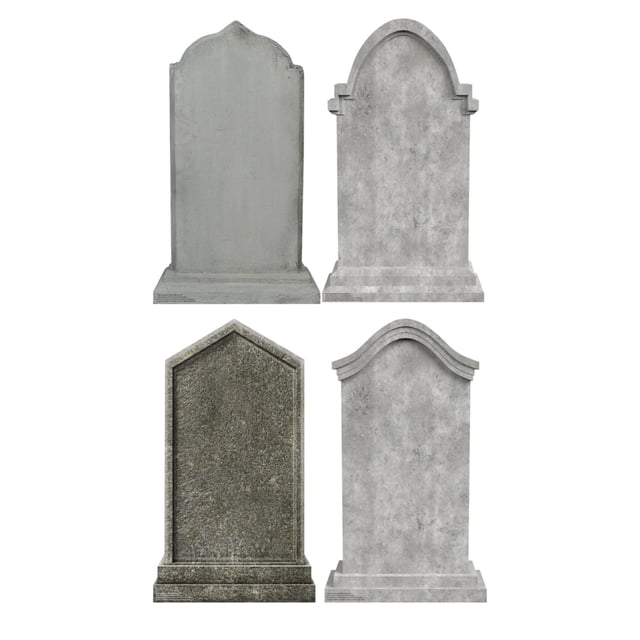 Headstone Write your Own Set of 4 Cardboard Cutouts - Walmart Business ...