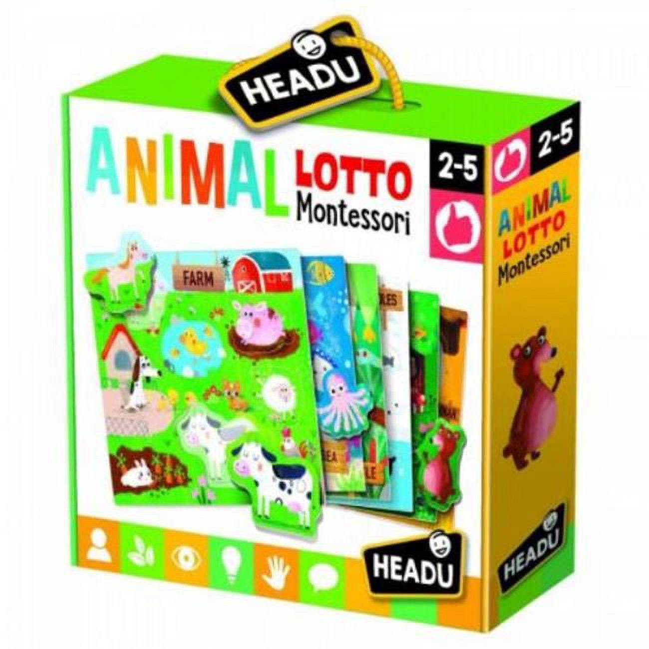 Headu Animal Lotto Montessori FunBingo Game Puzzle - Walmart.com