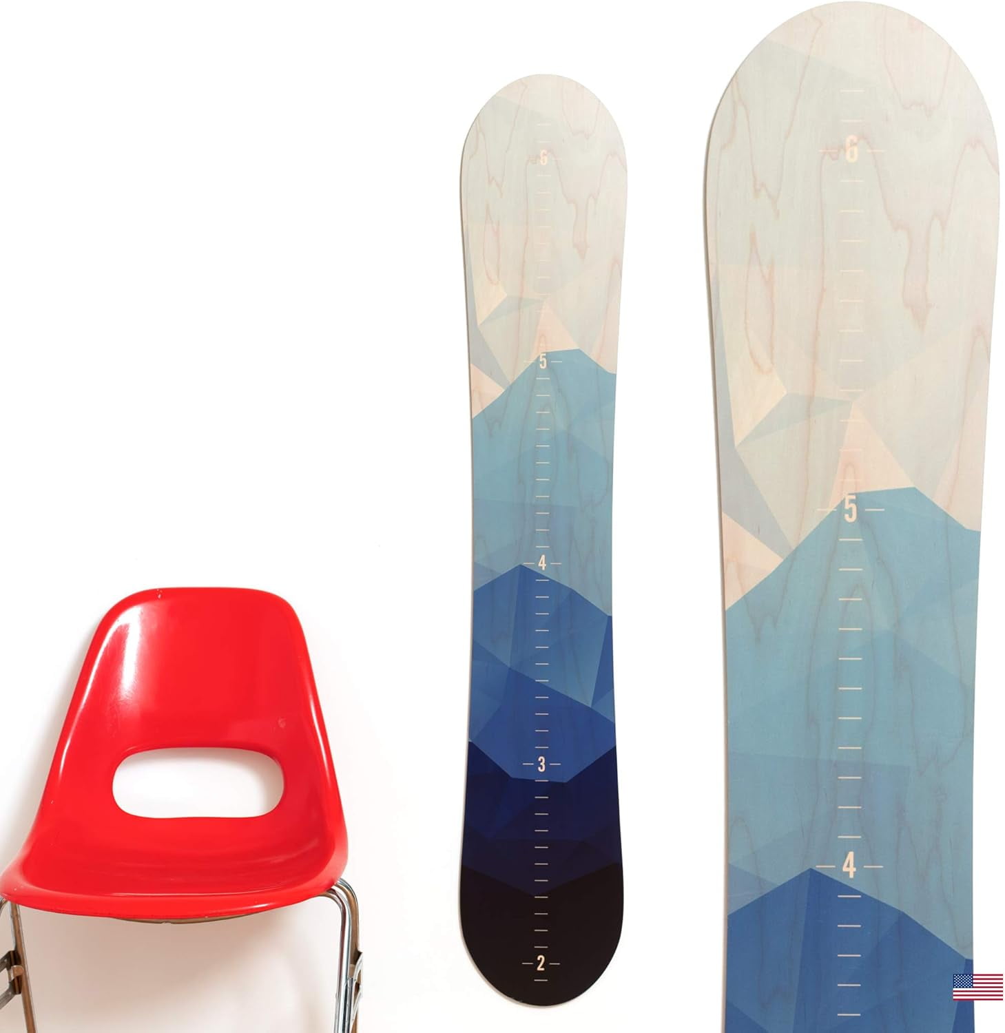 Headwaters Snowboard Wall Growth Chart - Kid Height Wall Chart, Kids ...