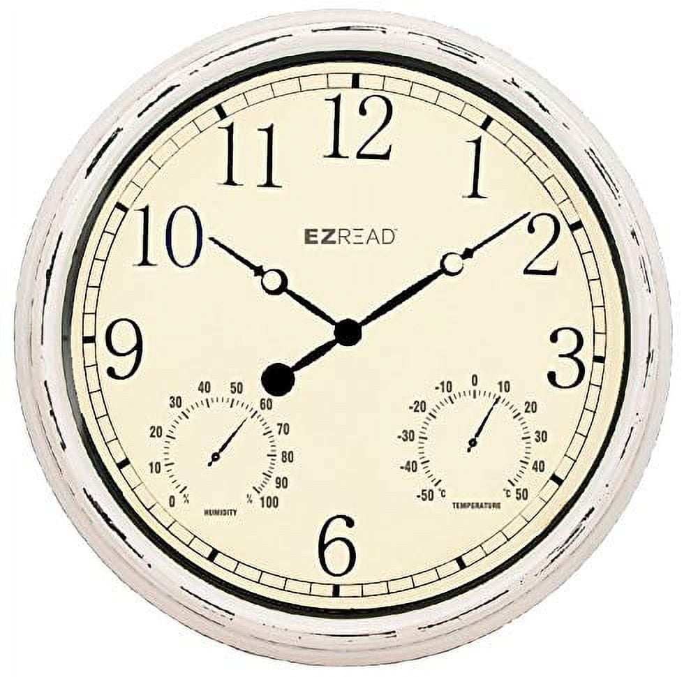Headwind 15" Indoor/Outdoor Clock-White Weathered Clock, 850-0058 ...