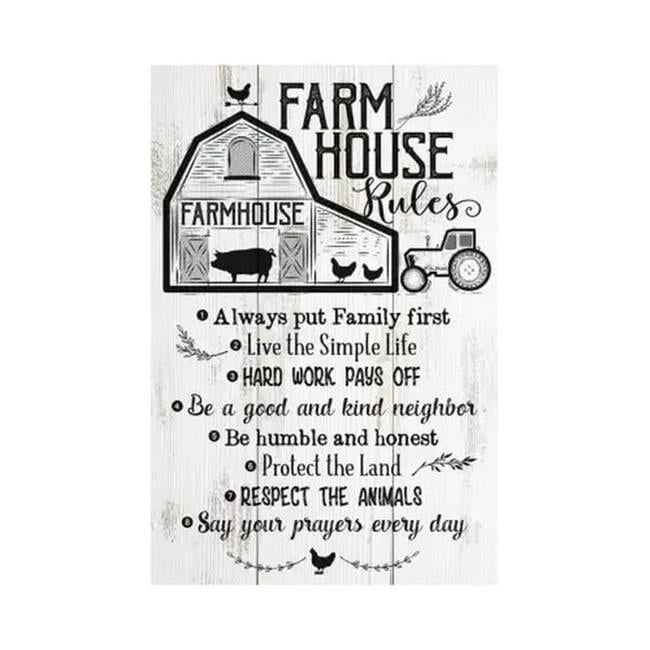 Headwind Consumer Products 140357 Farm House Rules Indoor & Outdoor ...