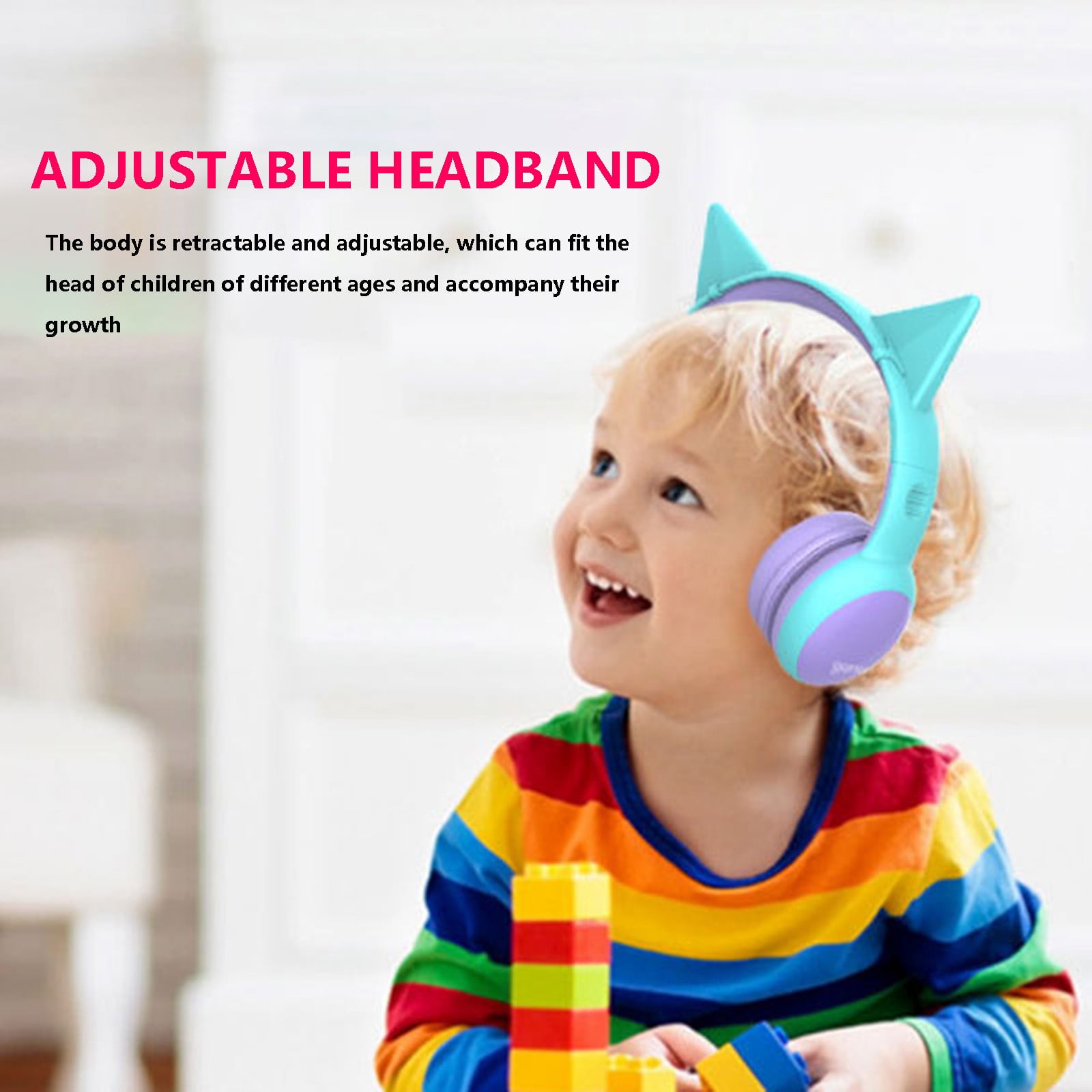 Headworn Bluetooth Headset Children's Ear Folding 85db Student Makaron ...