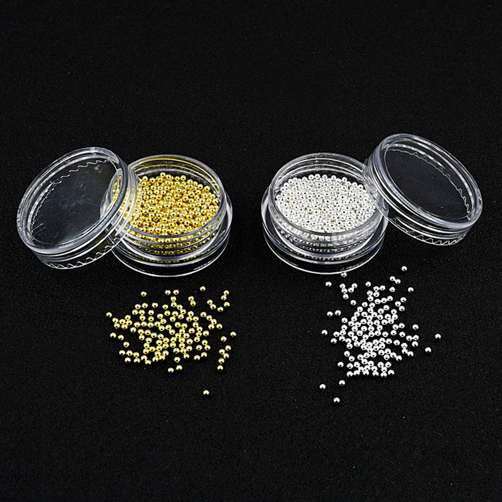 Heajfvd 1 Box Mini Steel Beads Shiny Three-dimensional Non-porous ...