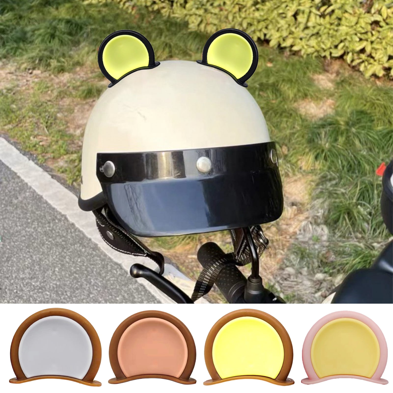 Heajfvd 1 Pair Motorcycle Helmet Ear Decoration Adhesive Universal ...