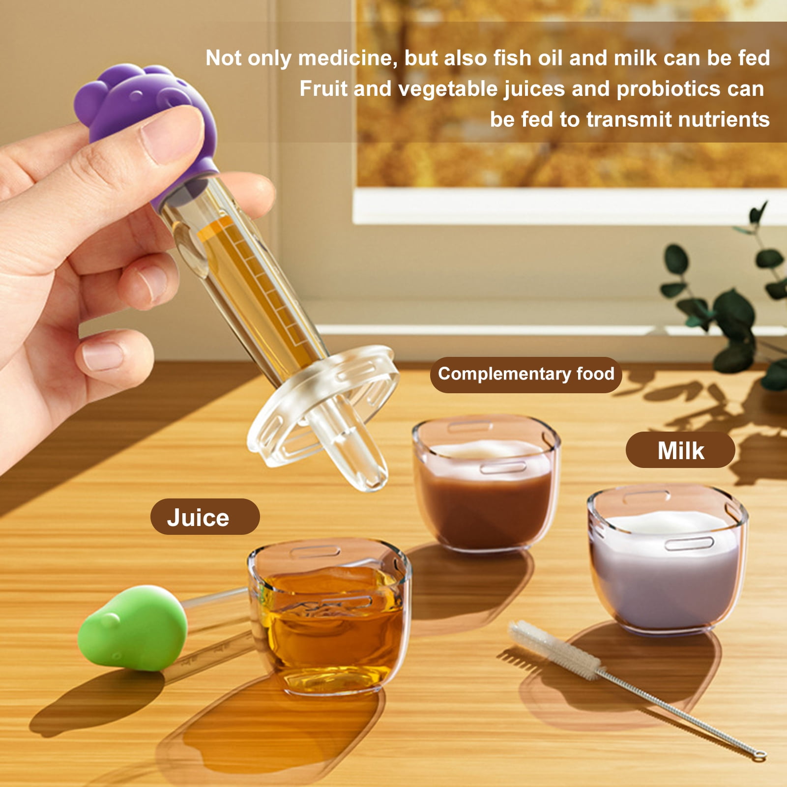 Heajfvd 1 Set Baby Pill Feeder Precise Scale Easy Flow Control Tear ...