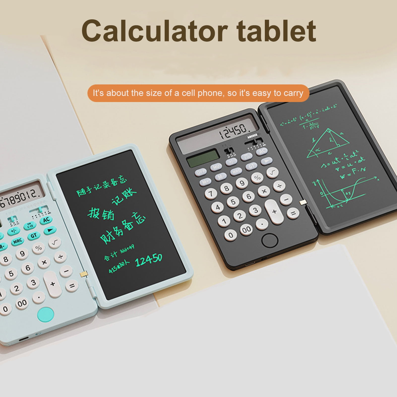 Heajfvd 1 Set Handwriting Tablet Calculator One-key Clear Screen Design ...