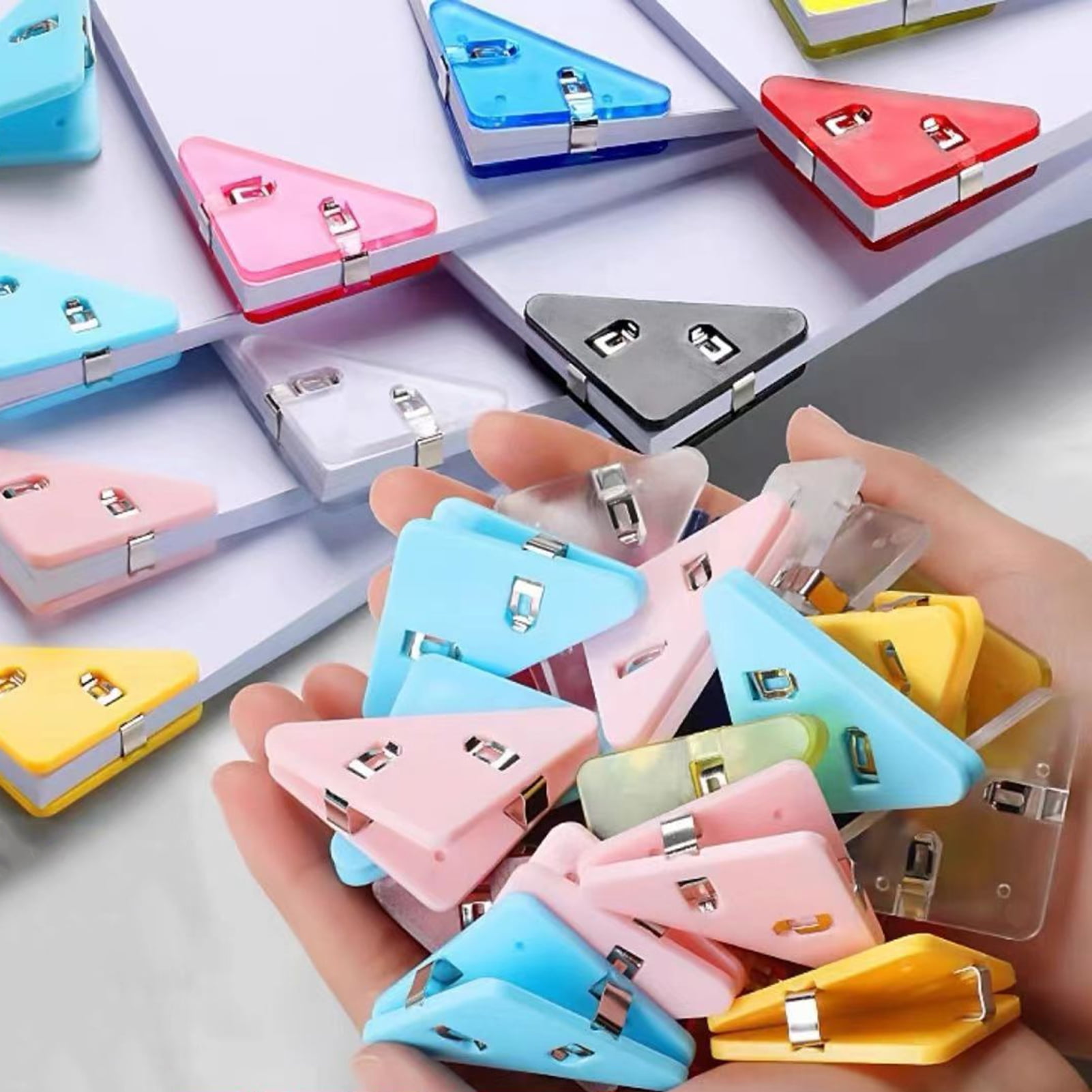 Heajfvd 10Pcs Triangle Clips Multifunctional Transparent Large Angle ...