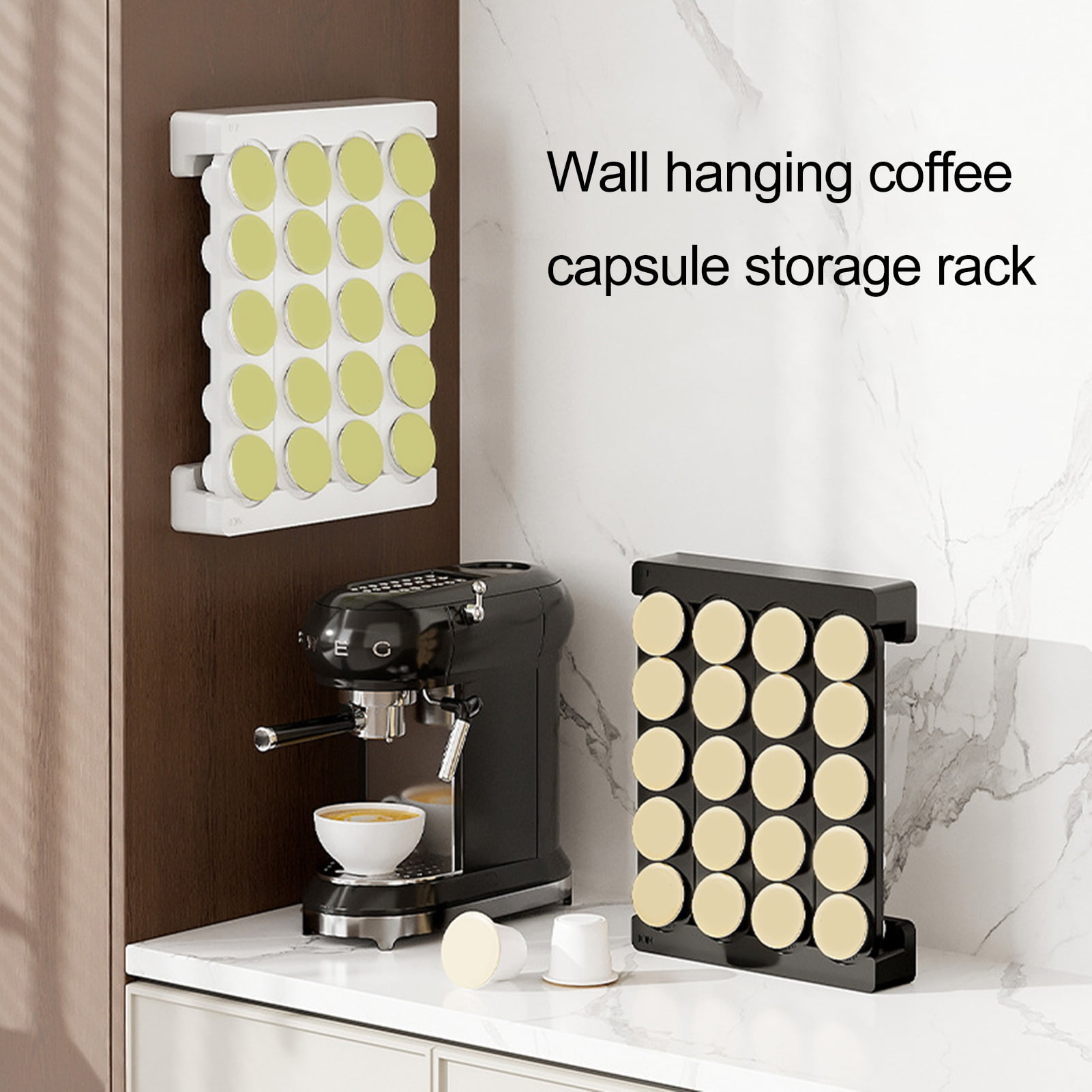 Heajfvd 20-Slot Coffee Pods Holder Large Capacity Storage Rack for K ...