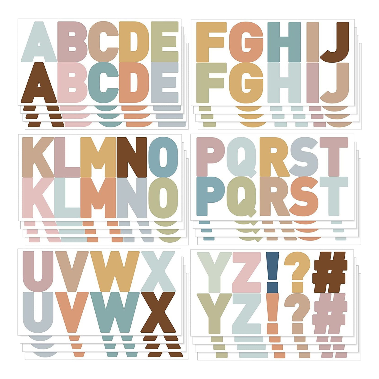 Heajfvd 24 Sheets Alphabet Stickers Self-adhesive Great Stickiness ...