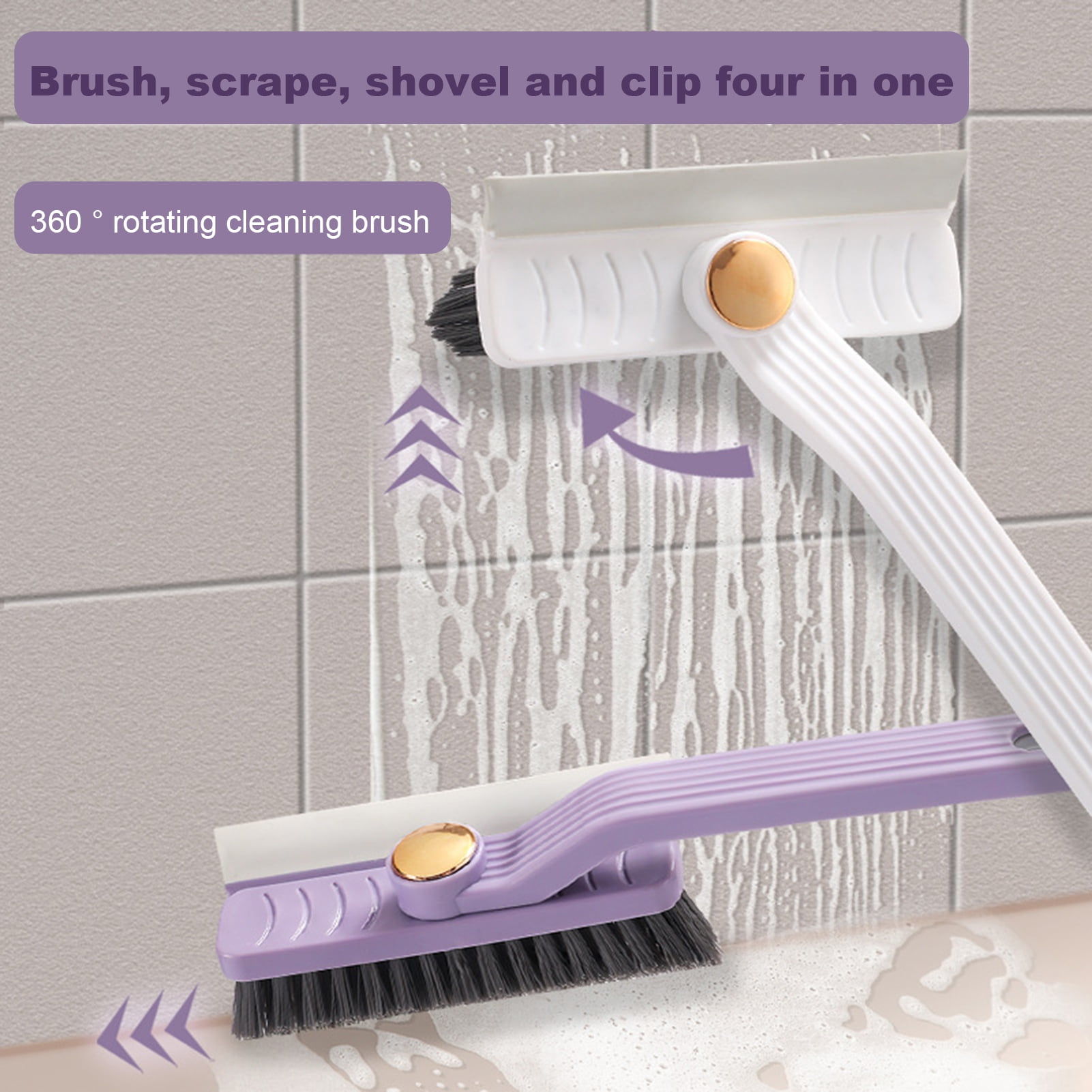 Heajfvd 2Pcs Rotatable Crevice Cleaning Brush V-shaped Hard Bristles ...