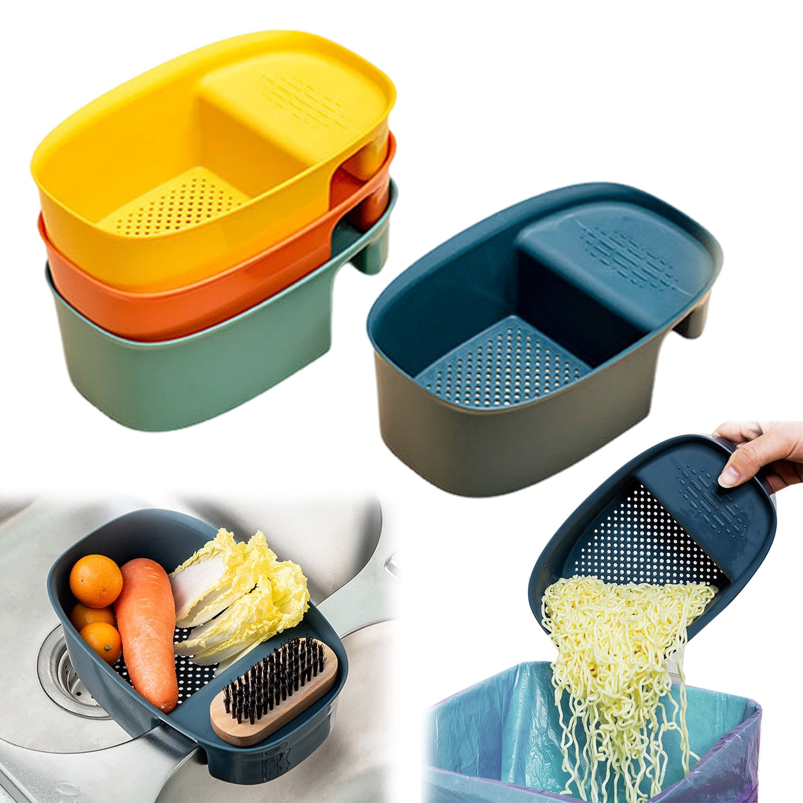 Heajfvd 2Pcs Sink Drain Strainer Baskets Food Grade BPA Free Easy to ...