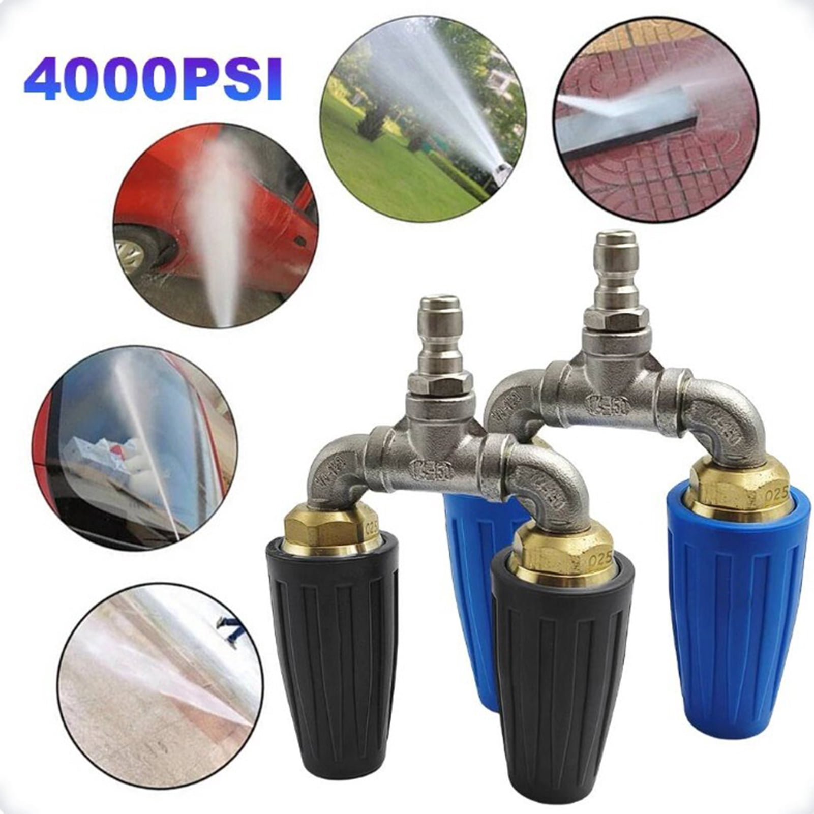 Heajfvd 360-degree Rotating Turbo Nozzle 4-6 GPM 4000 PSI Easy to ...