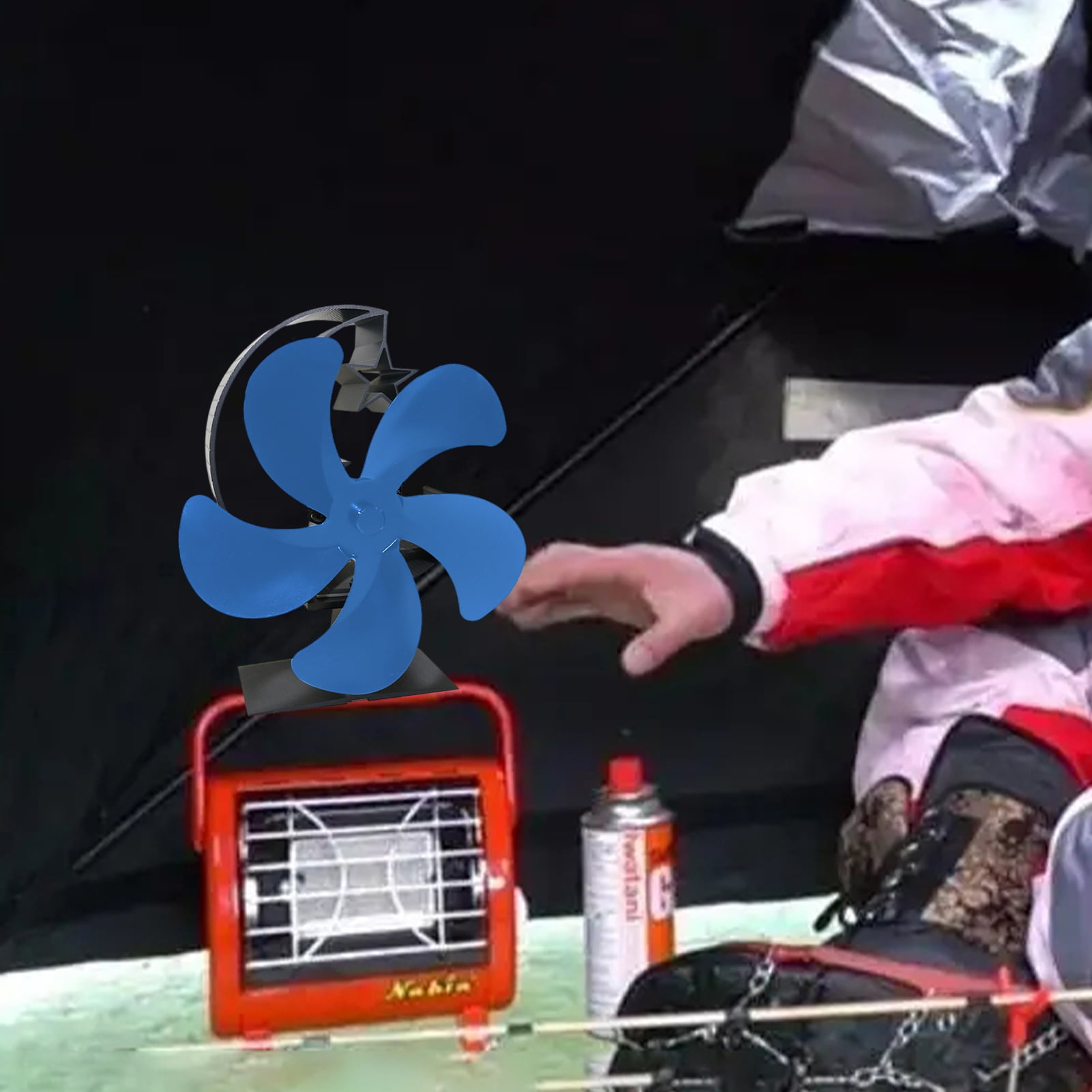 Heajfvd 5 Blades Stove Fan Energy-saving Improved Fuel Efficient ...