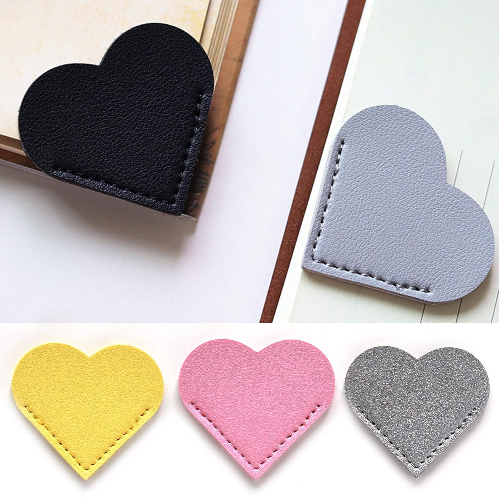 Heajfvd 5Pcs Handcrafted Faux Leather Corner Bookmark Waterproof Soft ...