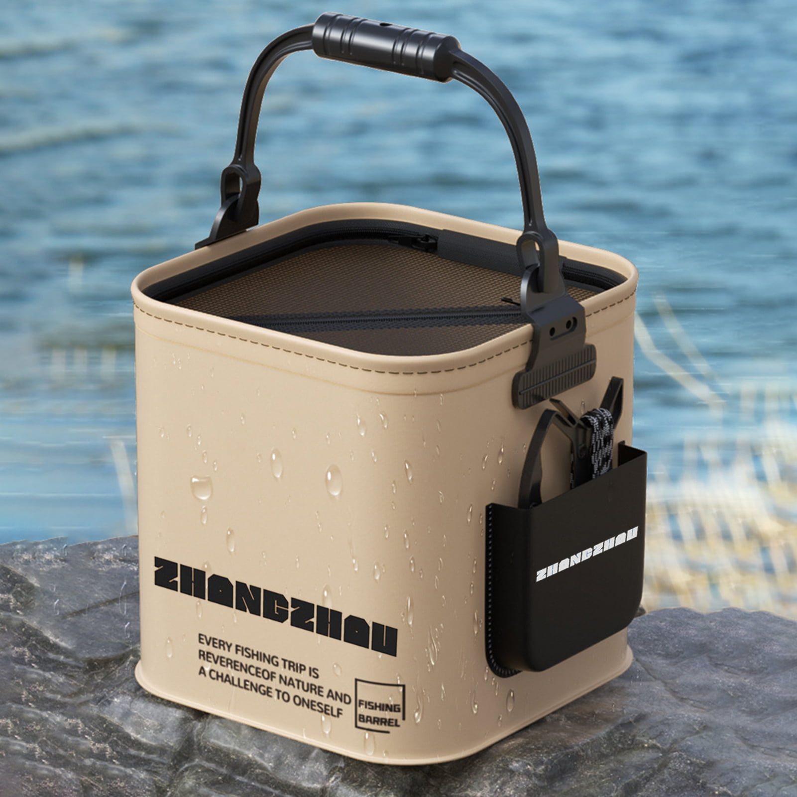 Heajfvd 8L Foldable Outdoor Bucket Waterproof Multi-Functional ...