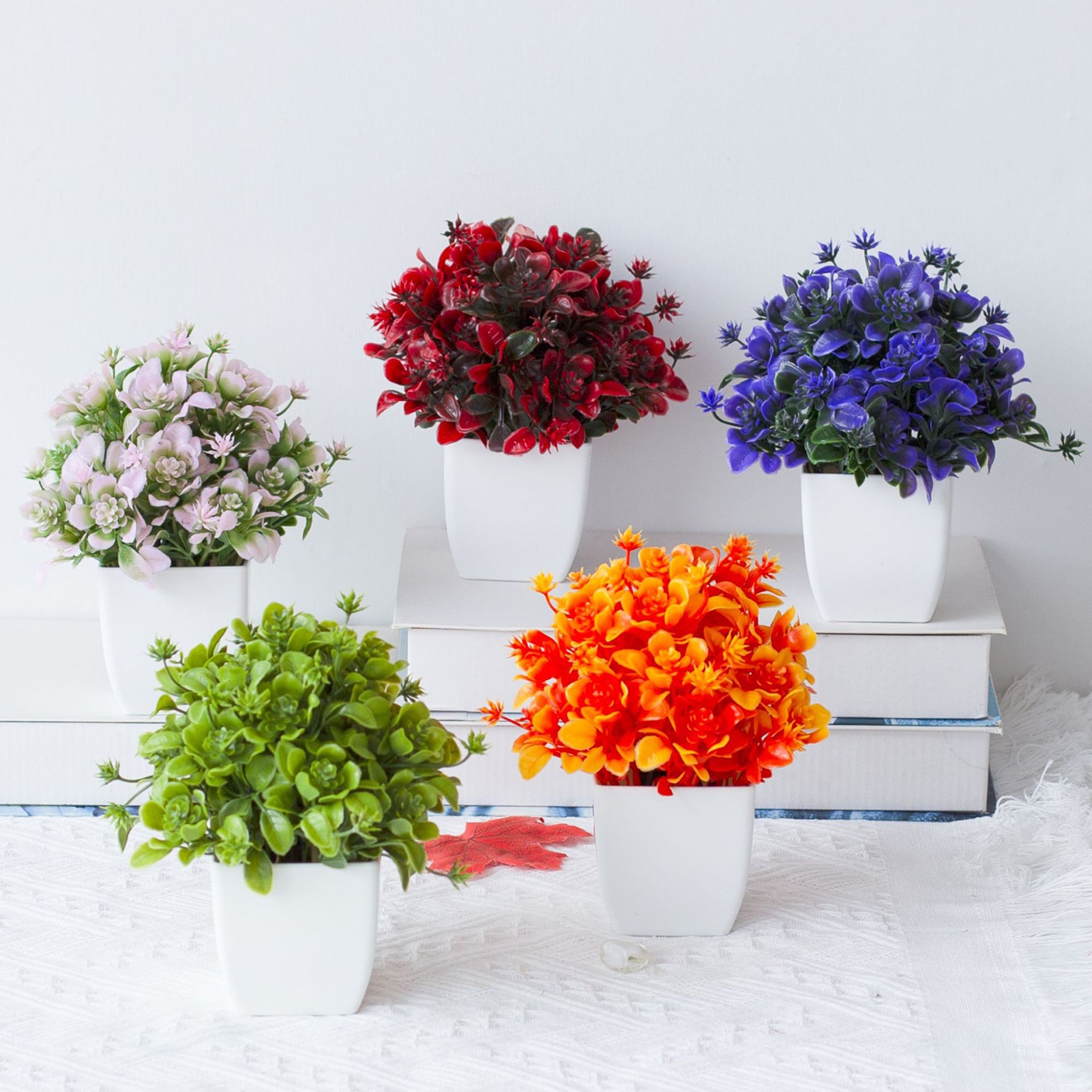 Heajfvd Artificial Potted Plant Realistic Never Wither Fade-less Scene ...