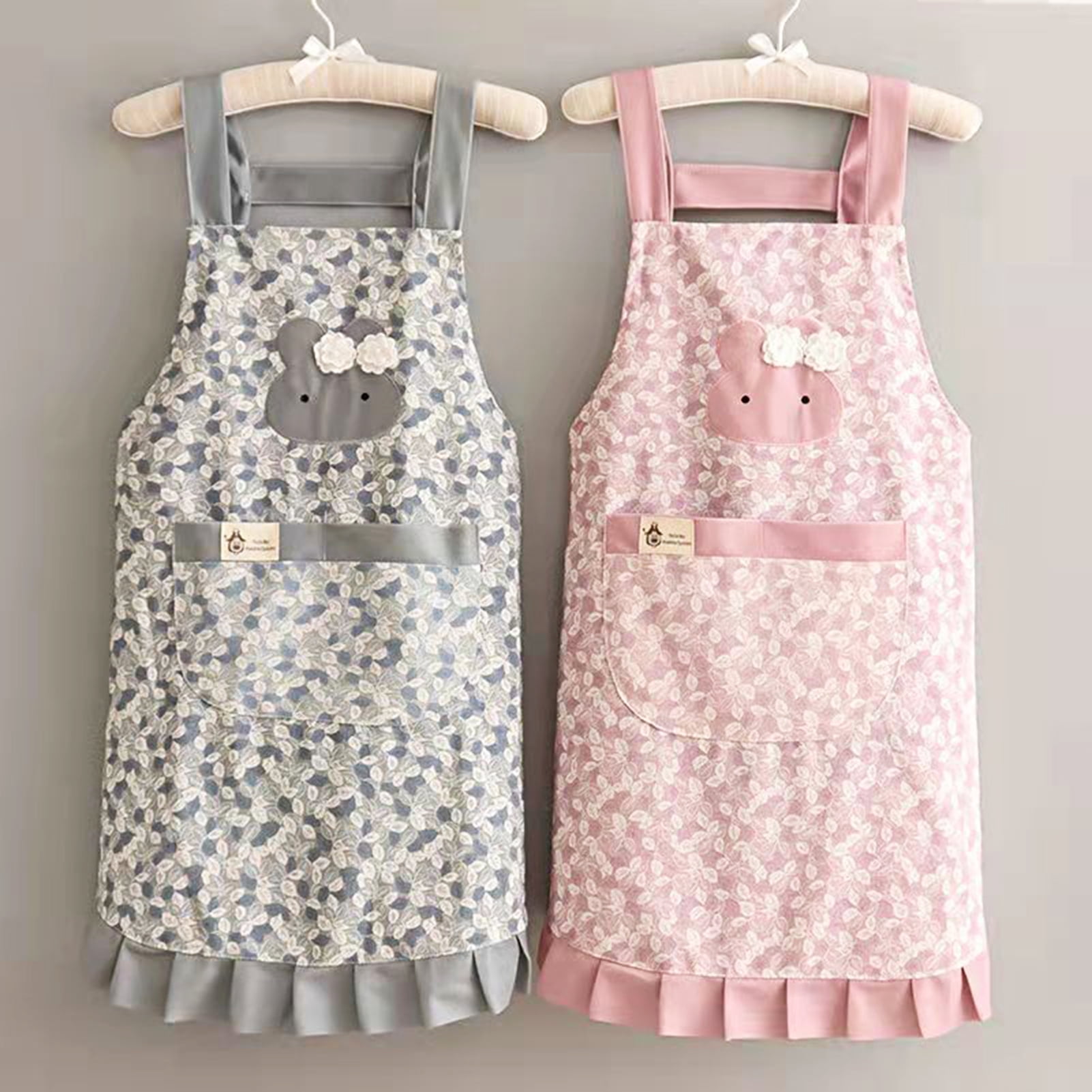 Heajfvd Baking Apron with Pocket Sleeveless Breathable Floral Printed ...