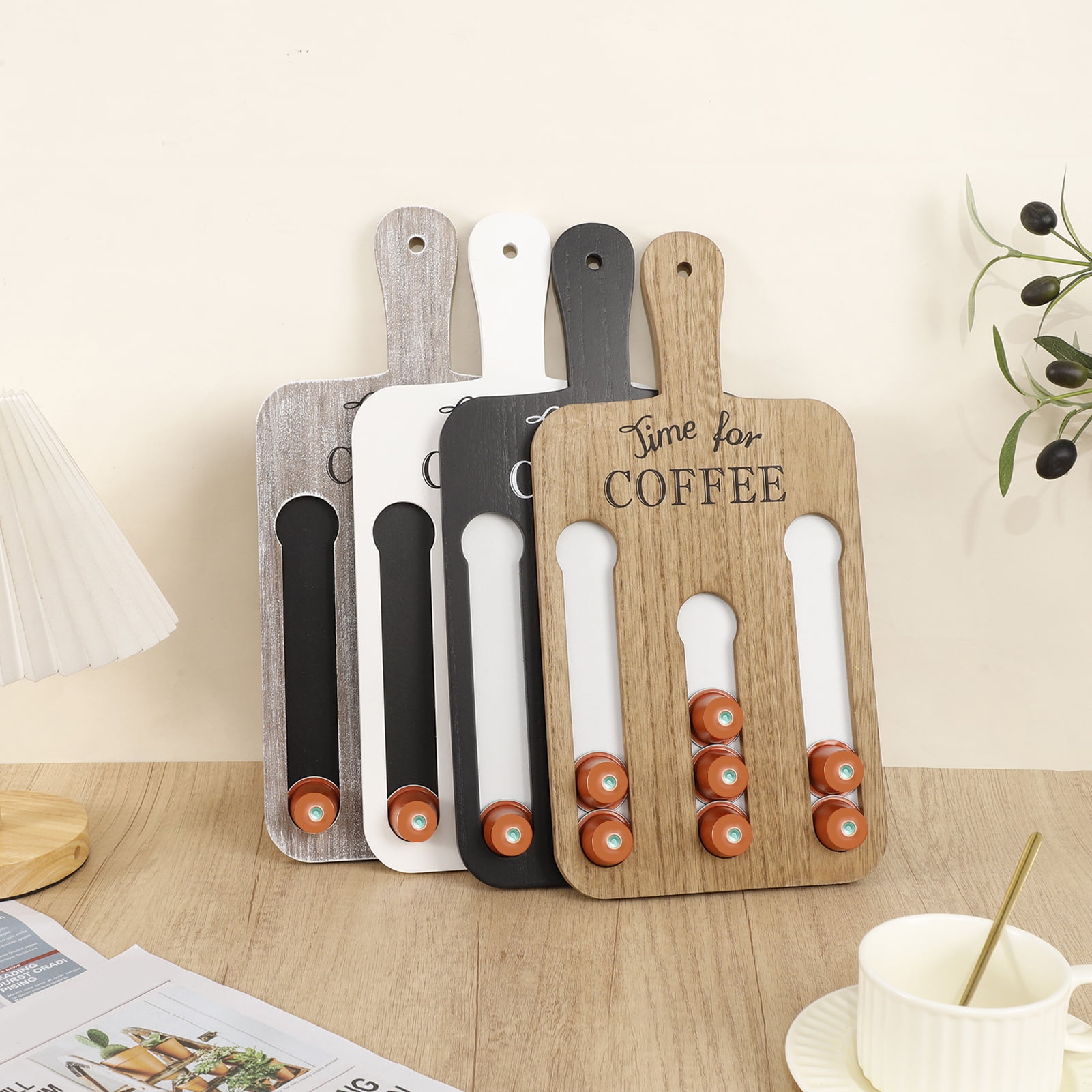 Heajfvd Coffee Capsule Holder Wall Hanging Rack with Handle Smooth Edge ...
