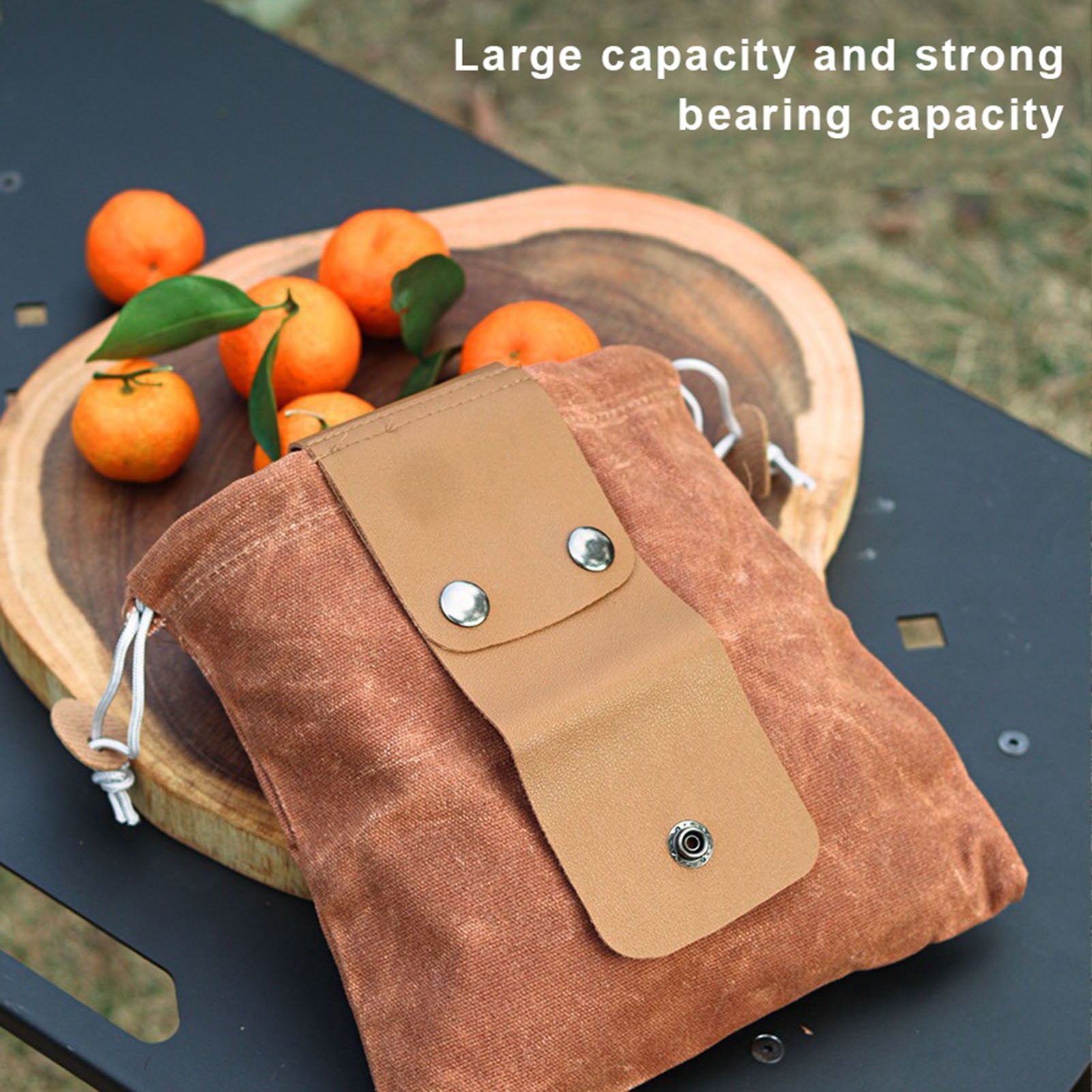 Heajfvd Collapsible Bag Canvas Belt Pouch Large Capacity Strong Load ...