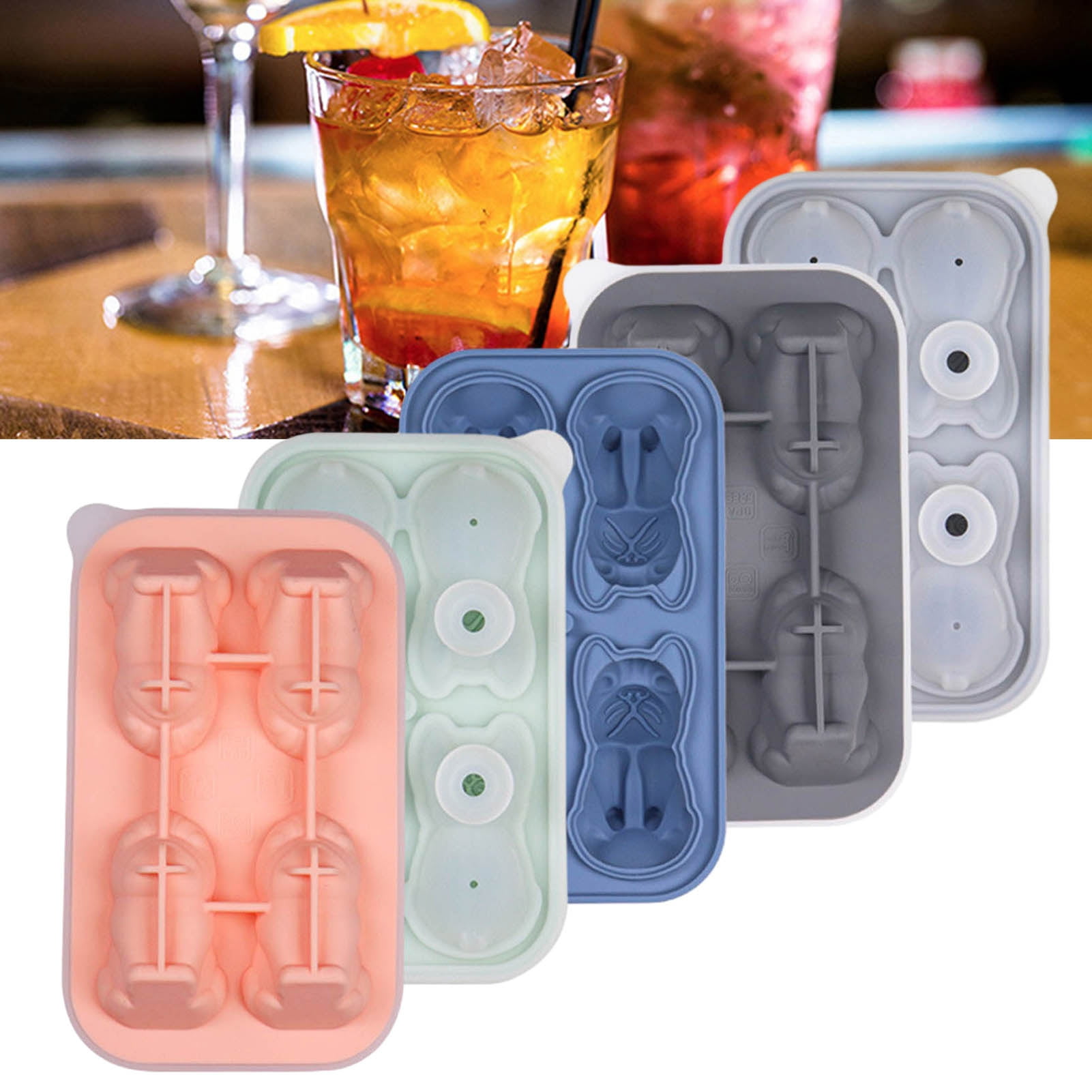 Heajfvd Ice Cube Mold Cute Cartoon Astronaut Dog Shape Food Grade ...