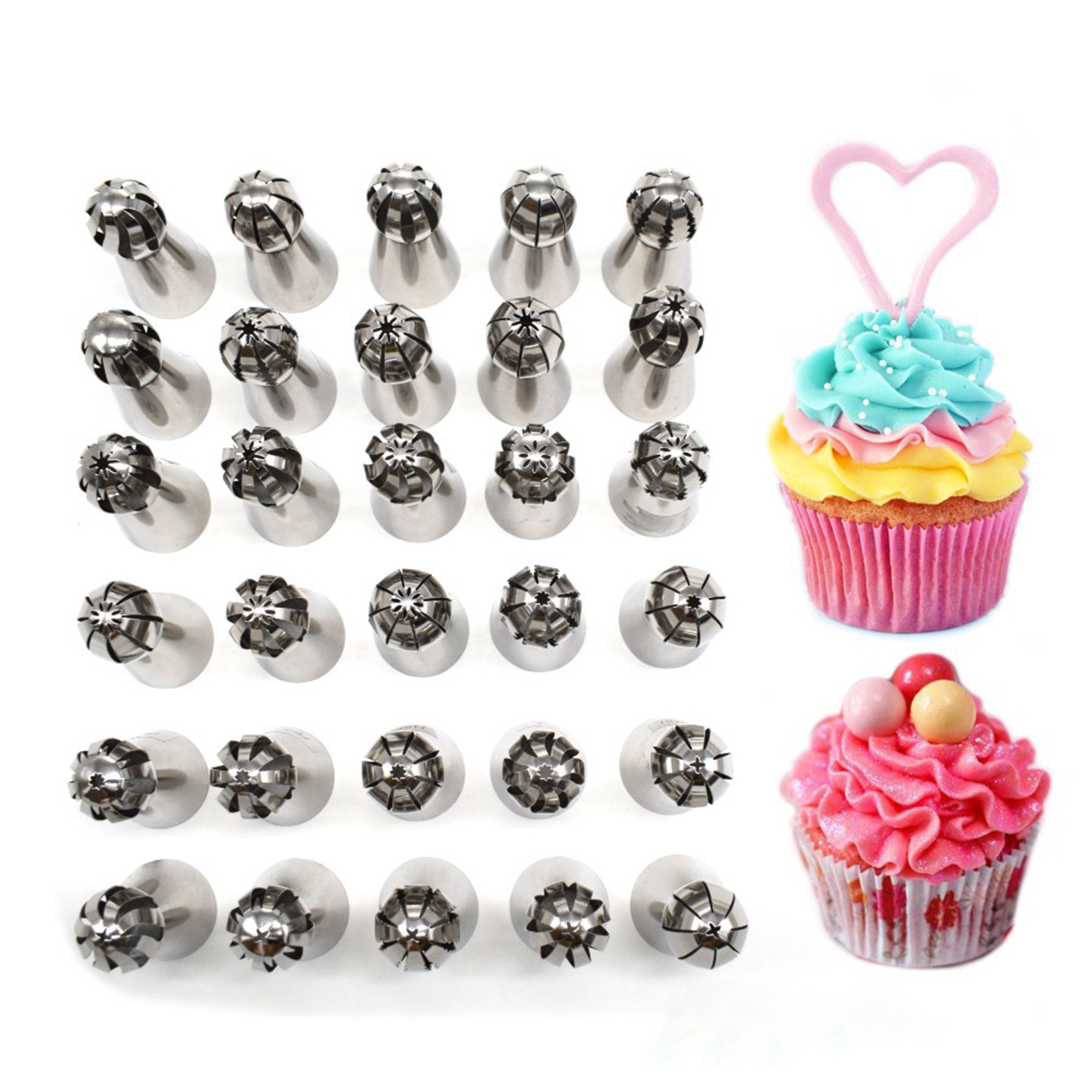Heajfvd Icing Nozzle Exquisite Wide Application Stainless Steel Cake ...