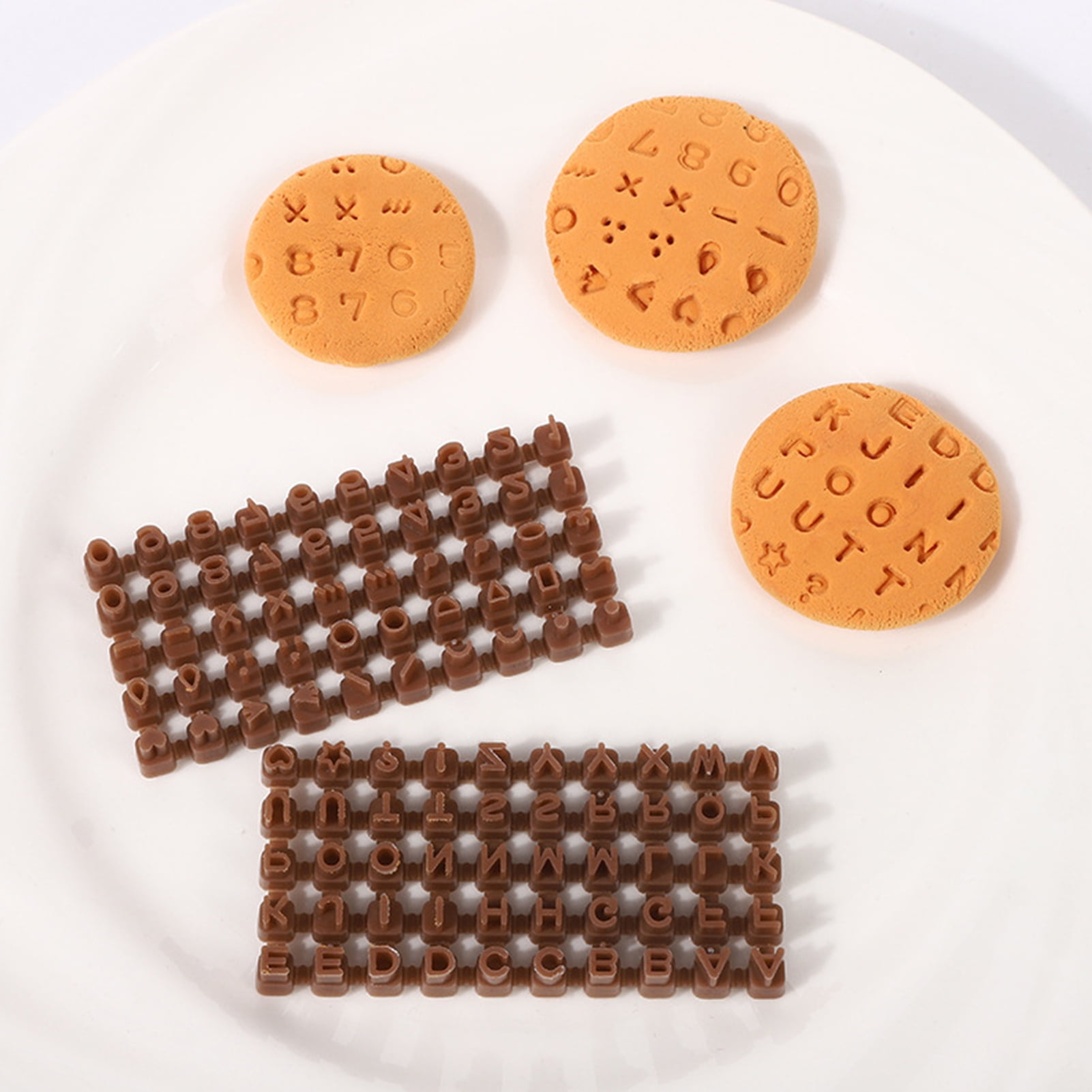 Heajfvd Letter Cookie Stamps Mold for Clay Alphabets Numbers Pottery ...