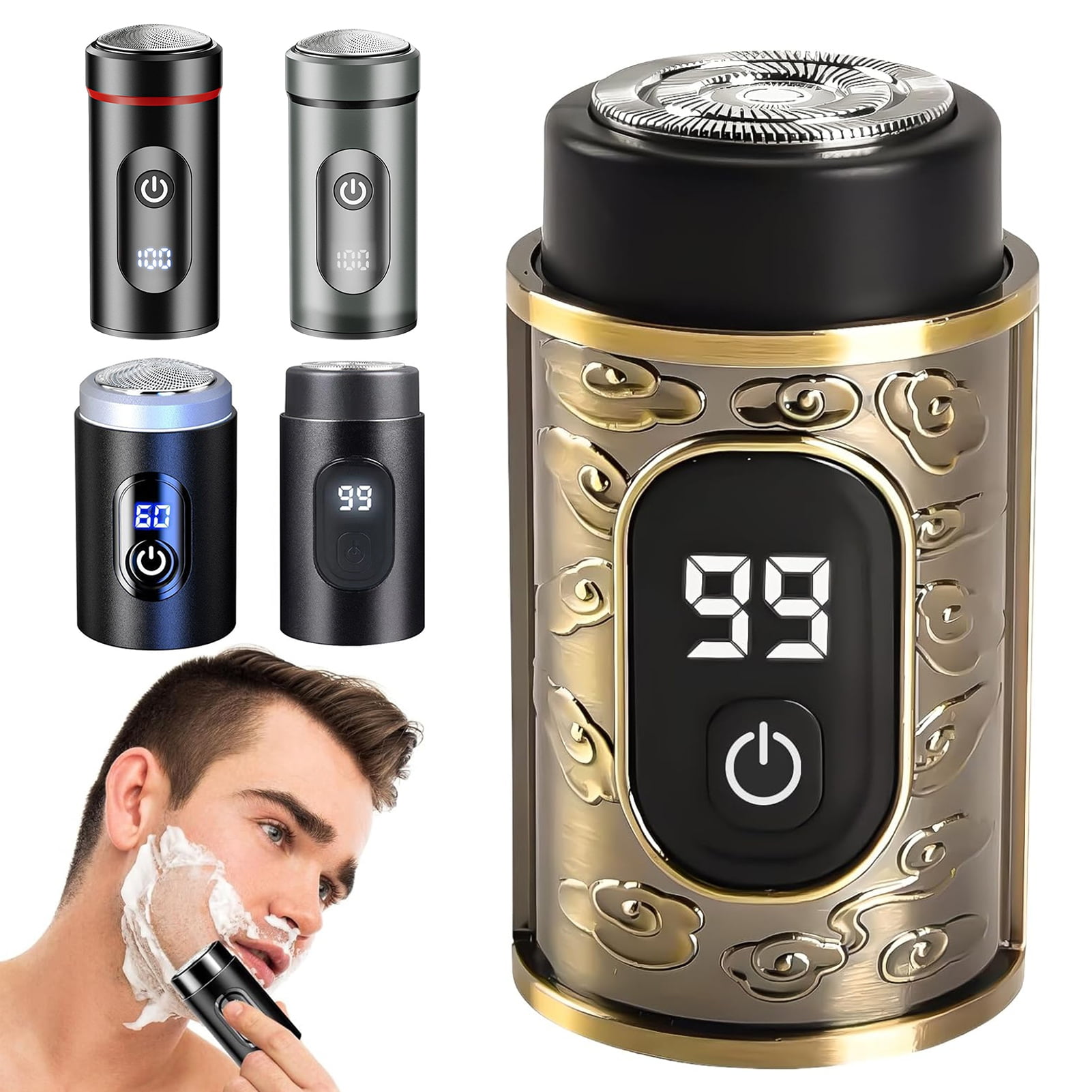 Heajfvd Mini Electric Shaver Digital Display USB Rechargeable ...