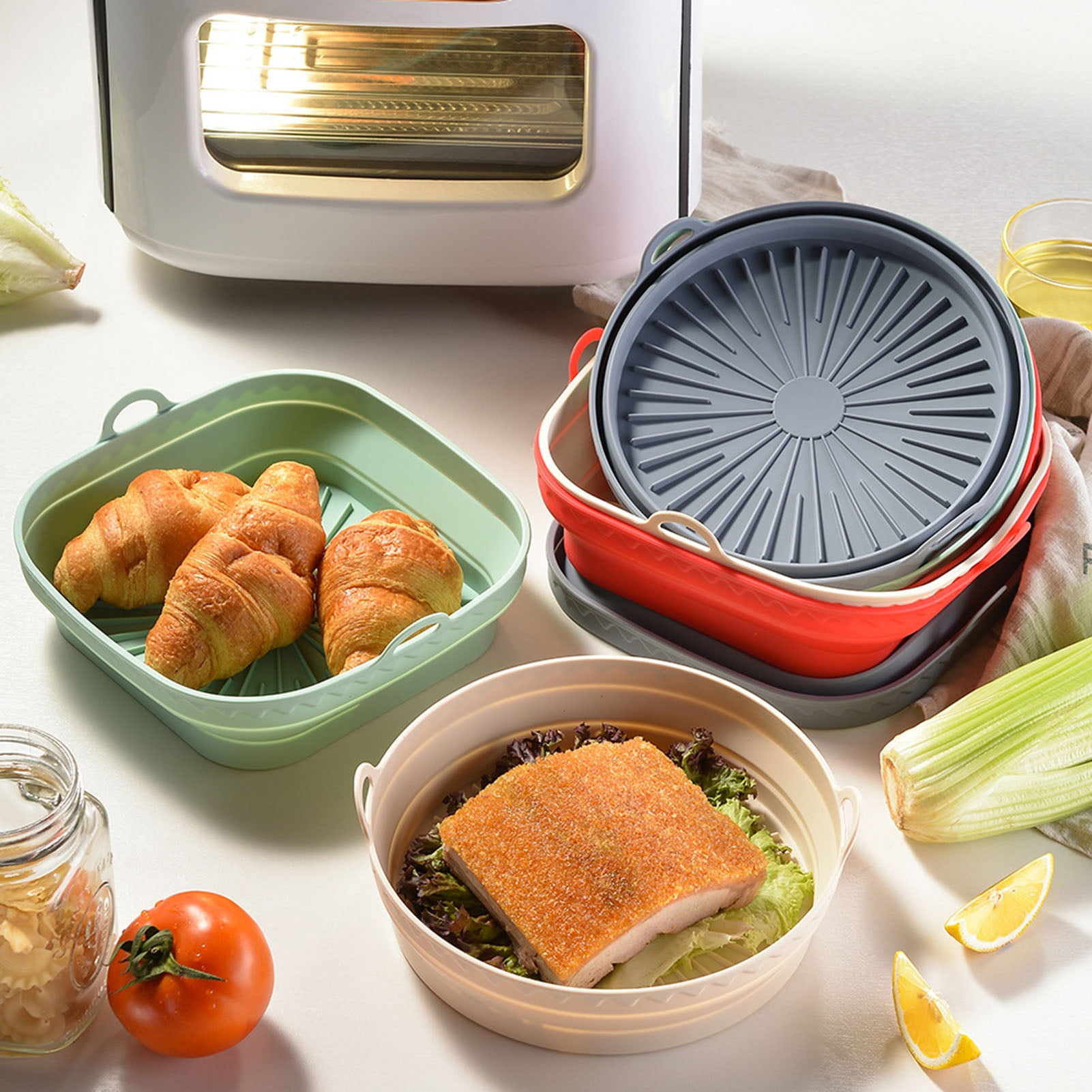 Heajfvd Non-stick Baking Pan Round Square Cheesecake Water Bath Pan ...