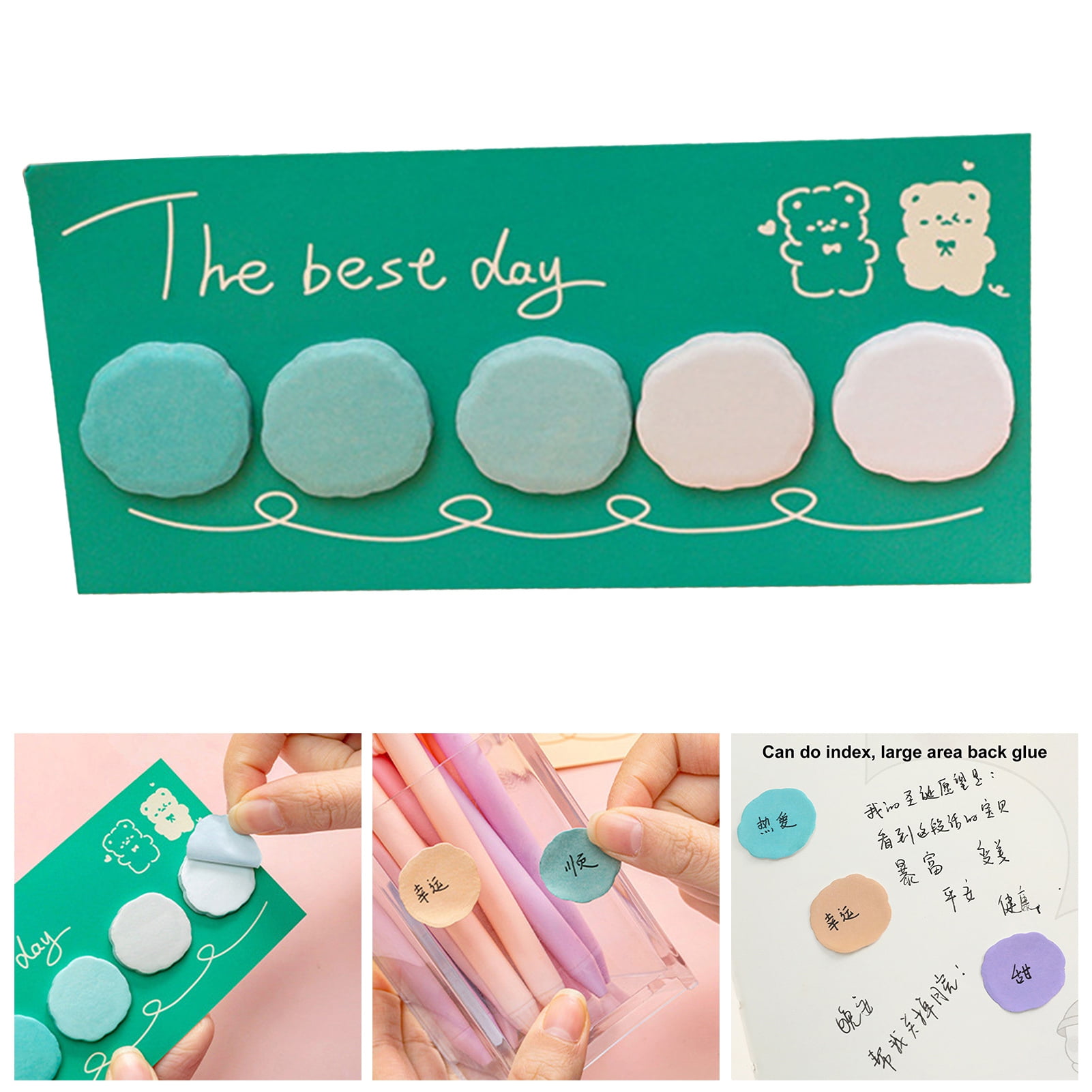 Heajfvd Page Stickers Self-adhesive Simple Style Student Memo Pad Label ...