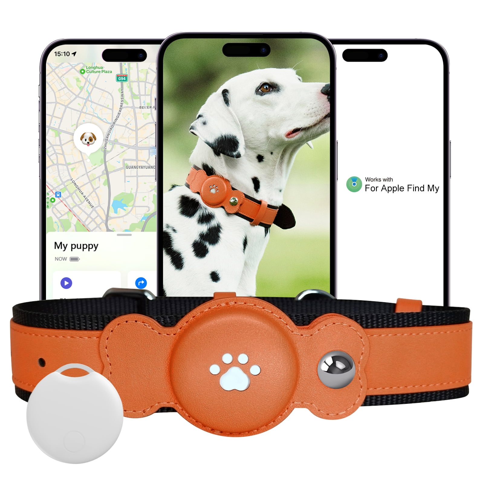 Heajfvd Pet Collar with Waterproof GPS Tracker Dogs Real-Time Location ...
