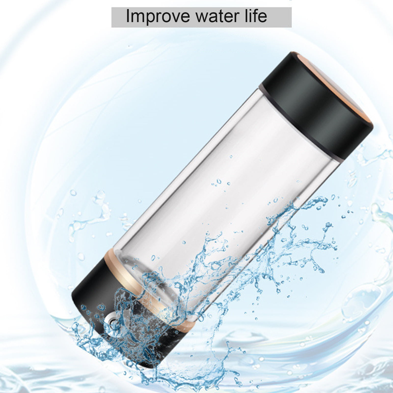 Heajfvd Portable Hydrogen Water Bottle Rapid 3-Minute Electrolysis ...
