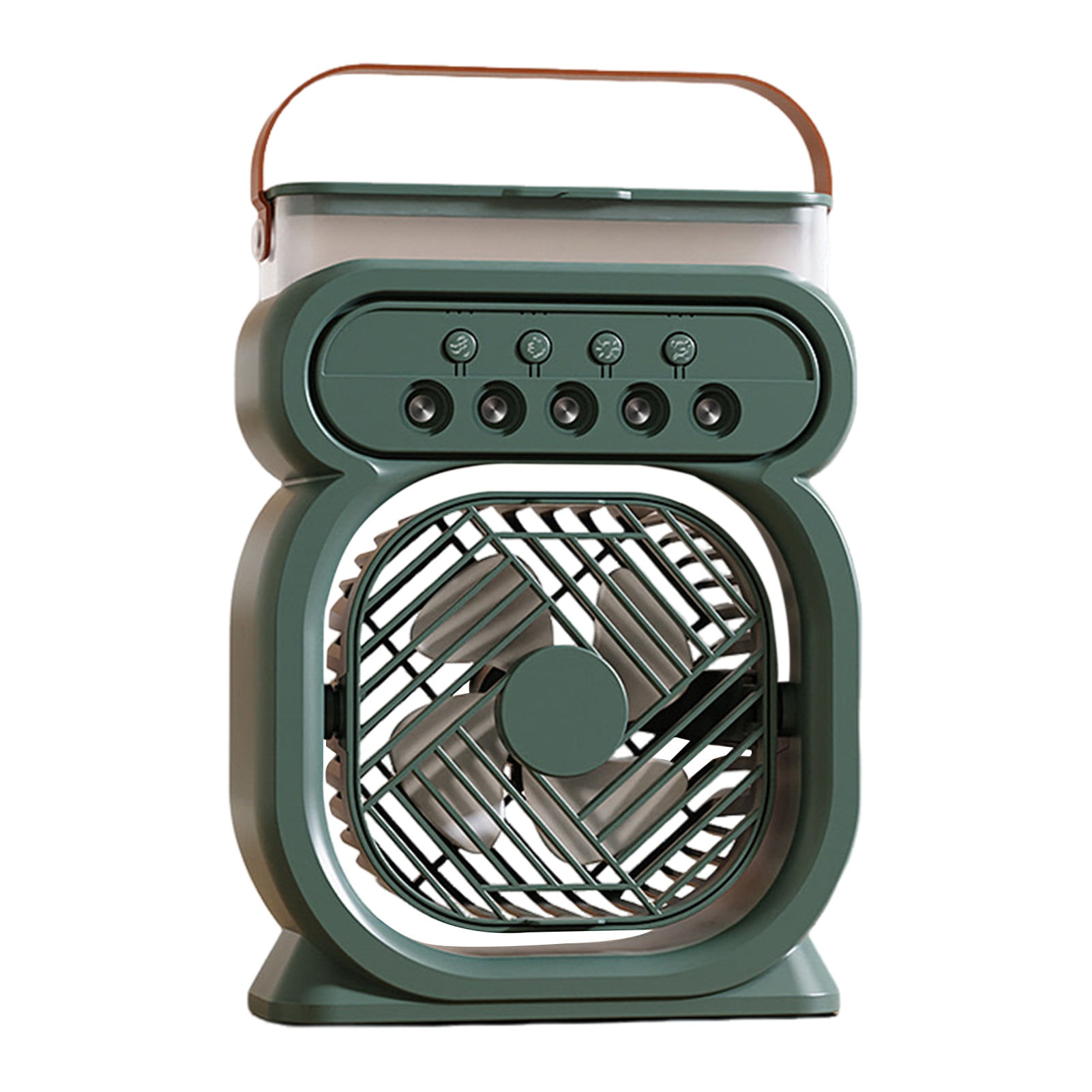 Heajfvd Portable Misting Desk Fan – 5 Spray Nozzles, LED Light with ...