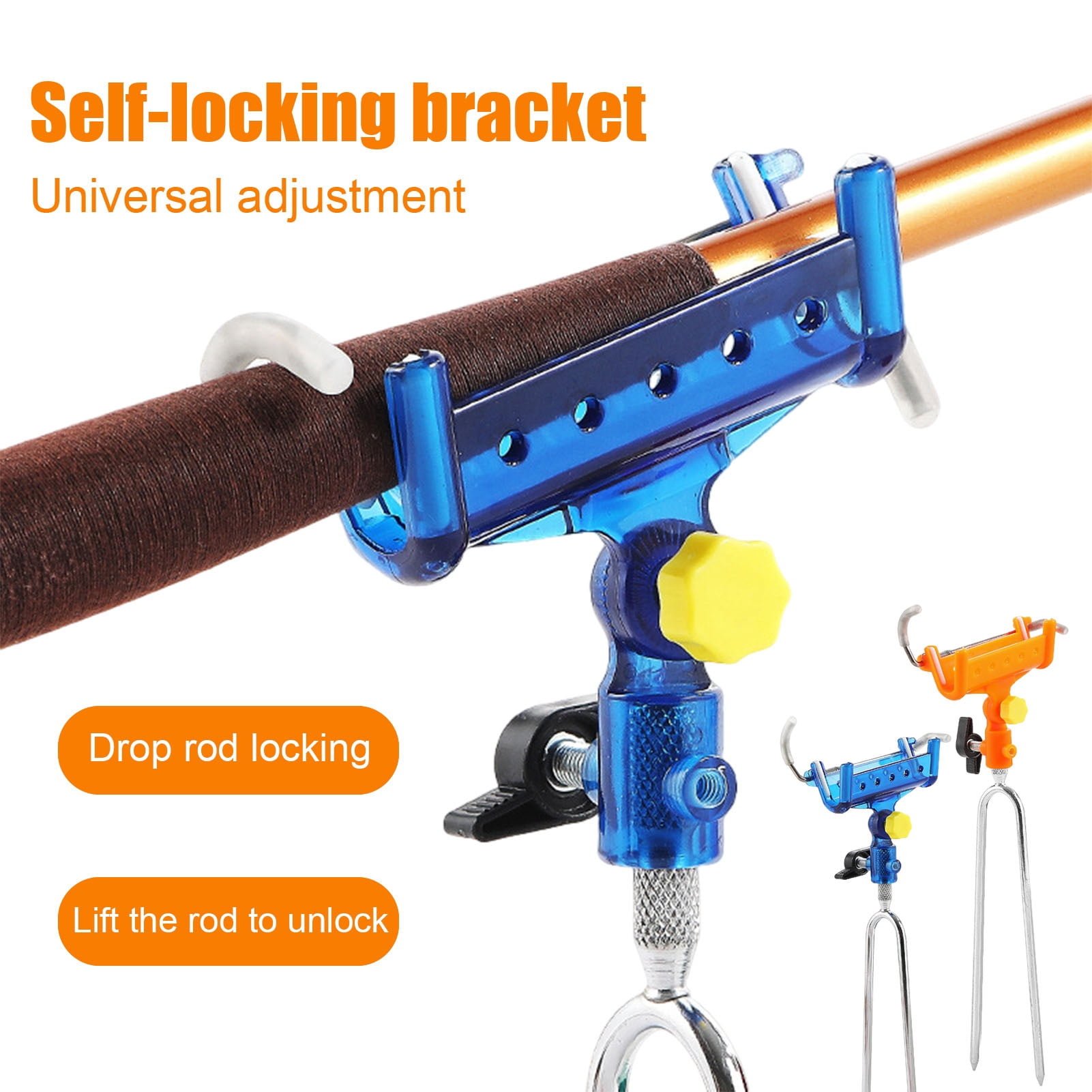 Heajfvd Self-Locking Fishing Rod Holder Stake Adjustable Lightweight ...