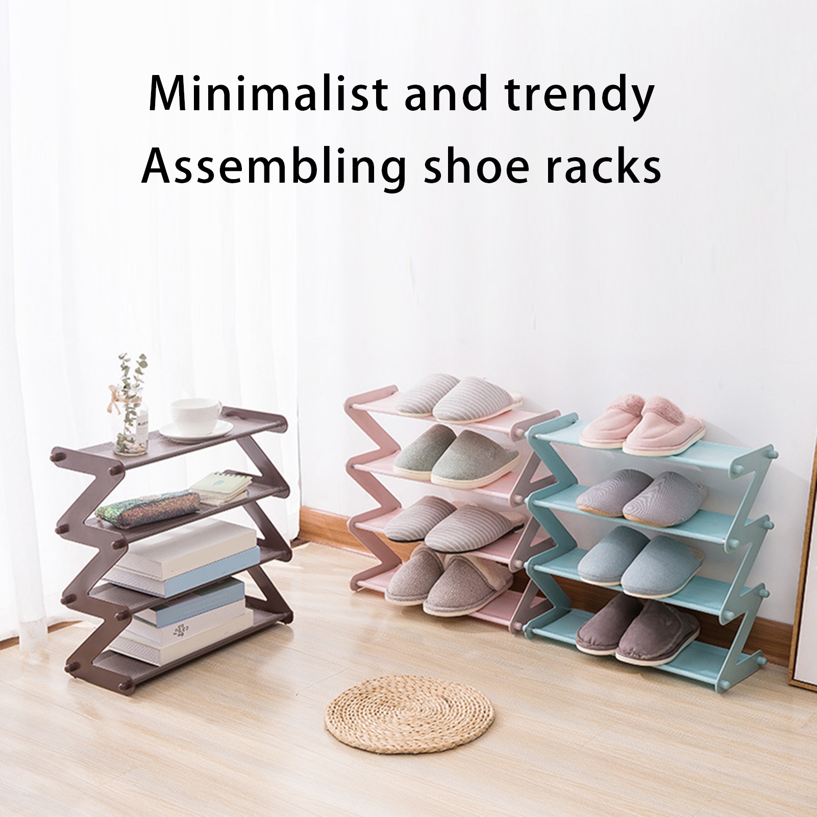Heajfvd Shoe Rack Easy Assembly Stable Structure Four-layer Free ...