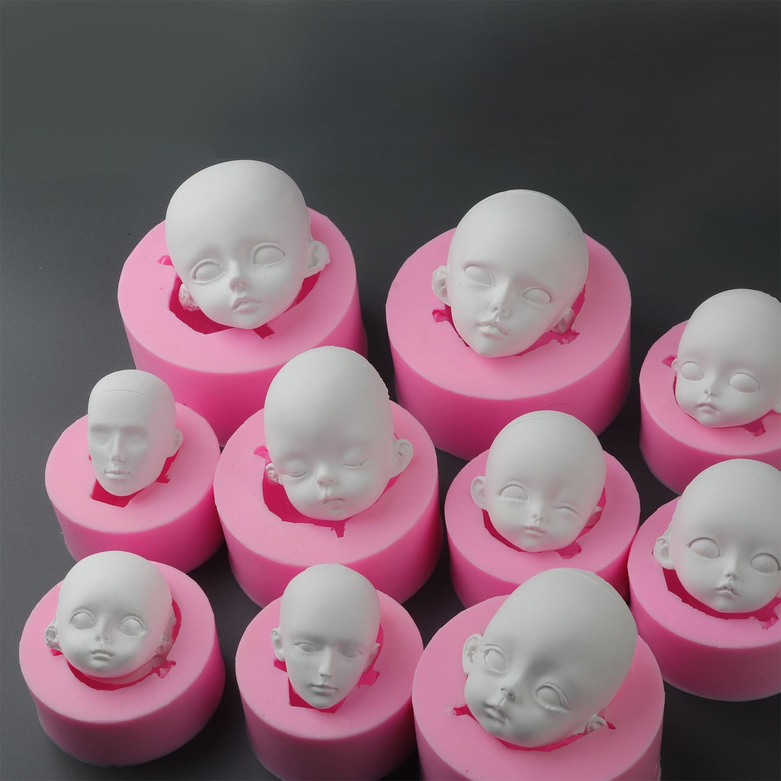 Heajfvd Silicone Doll Face Mold for Chocolate Candy Making 3D Baby Head ...