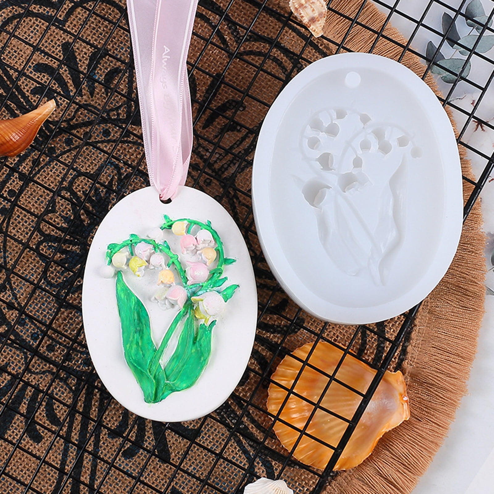 Heajfvd Silicone Mold Tulip Bell Orchid Flower Butterfly Pattern Non ...