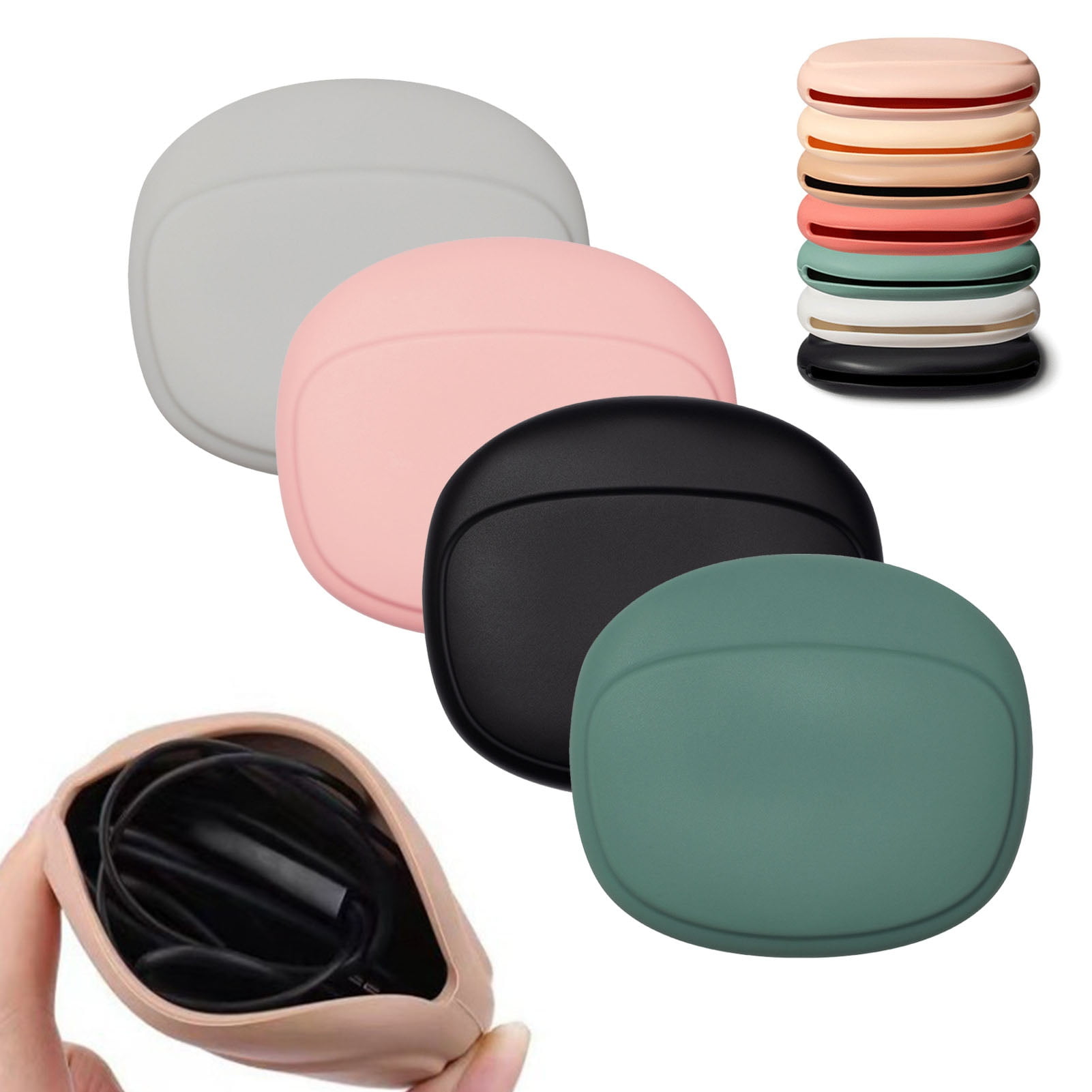Heajfvd Silicone Storage Bag Headphone Organizer Compact Design Easy to ...