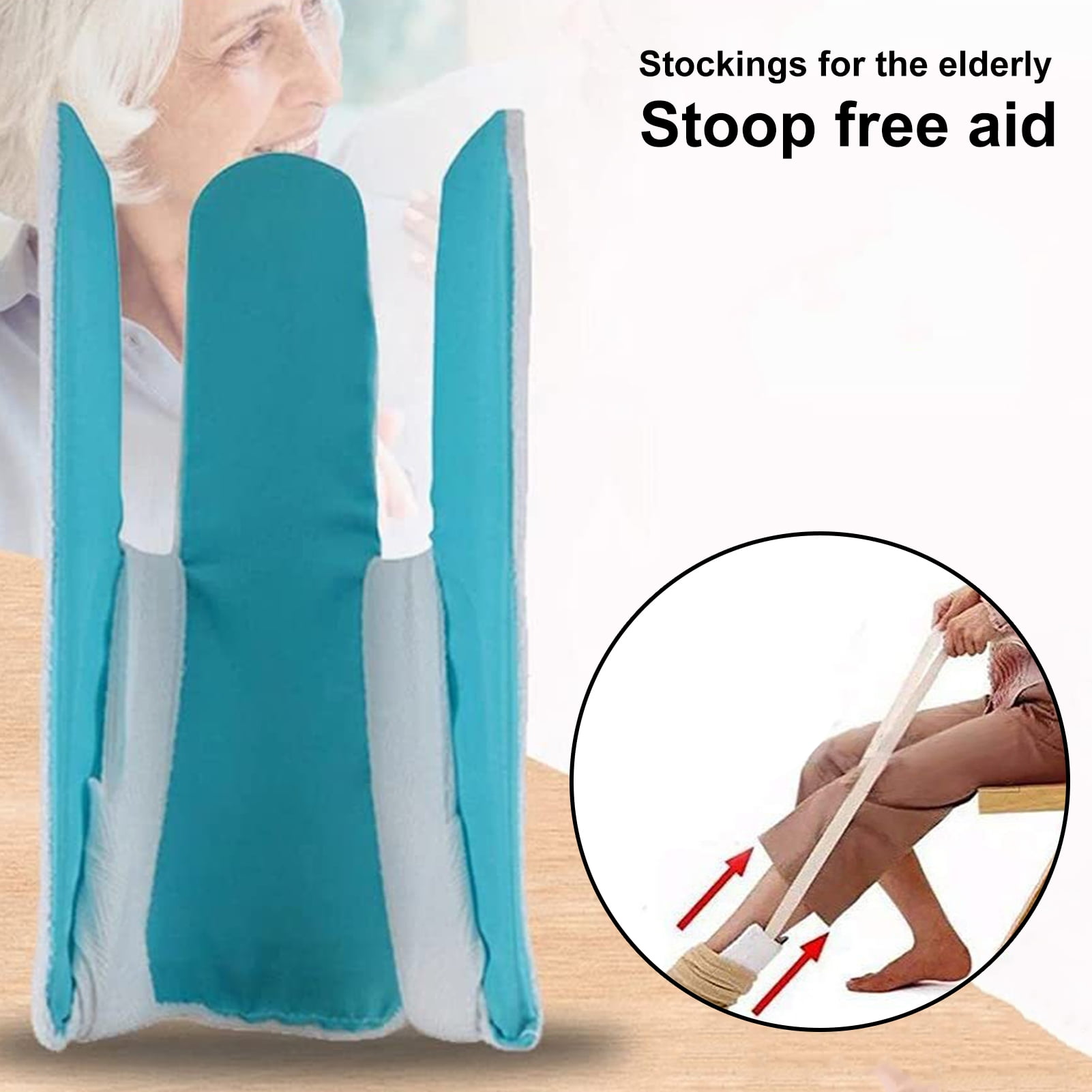 Heajfvd Sock Aid Device for Seniors Terry Cloth Sock Helper Aide Tool ...