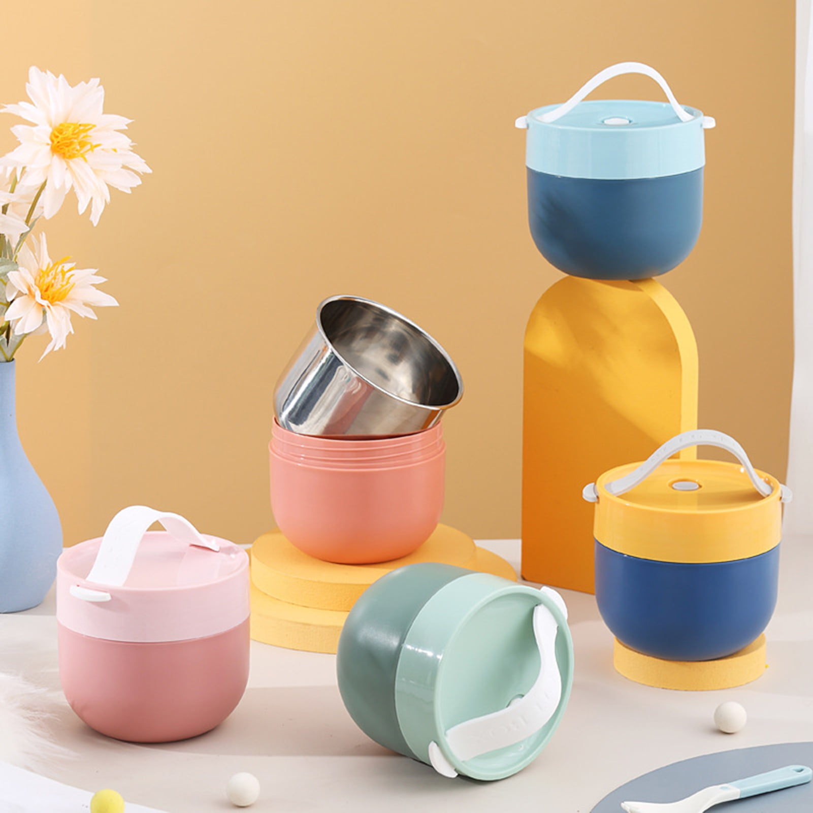Heajfvd Soup Cup Food Grade Rust-proof Plastic Meal Prep Lunch ...