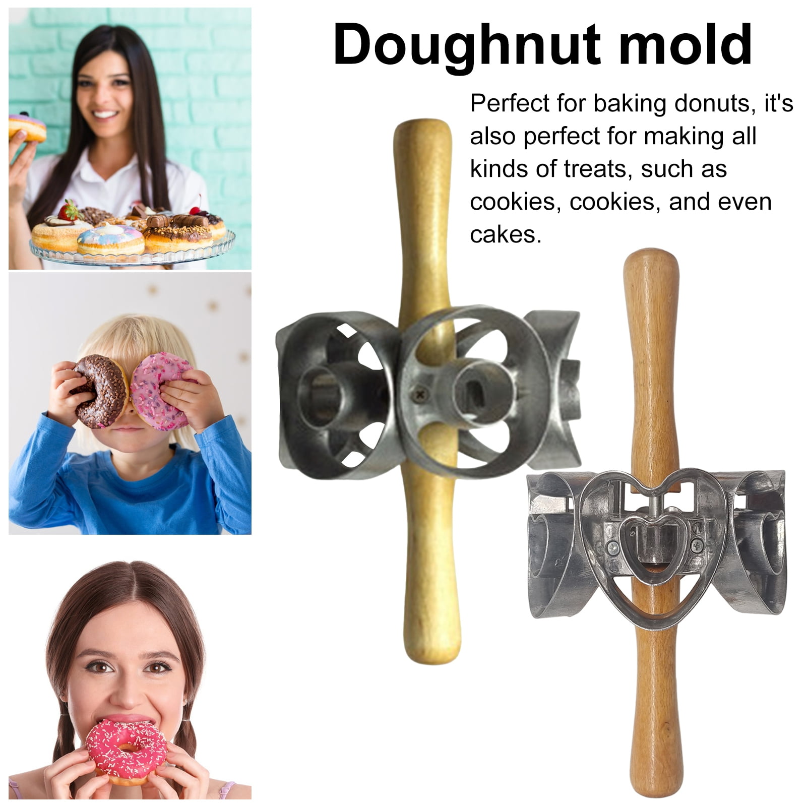 Heajfvd Stainless Steel Donut Mold 6-Cavity Cake Mold for Baking Circle ...