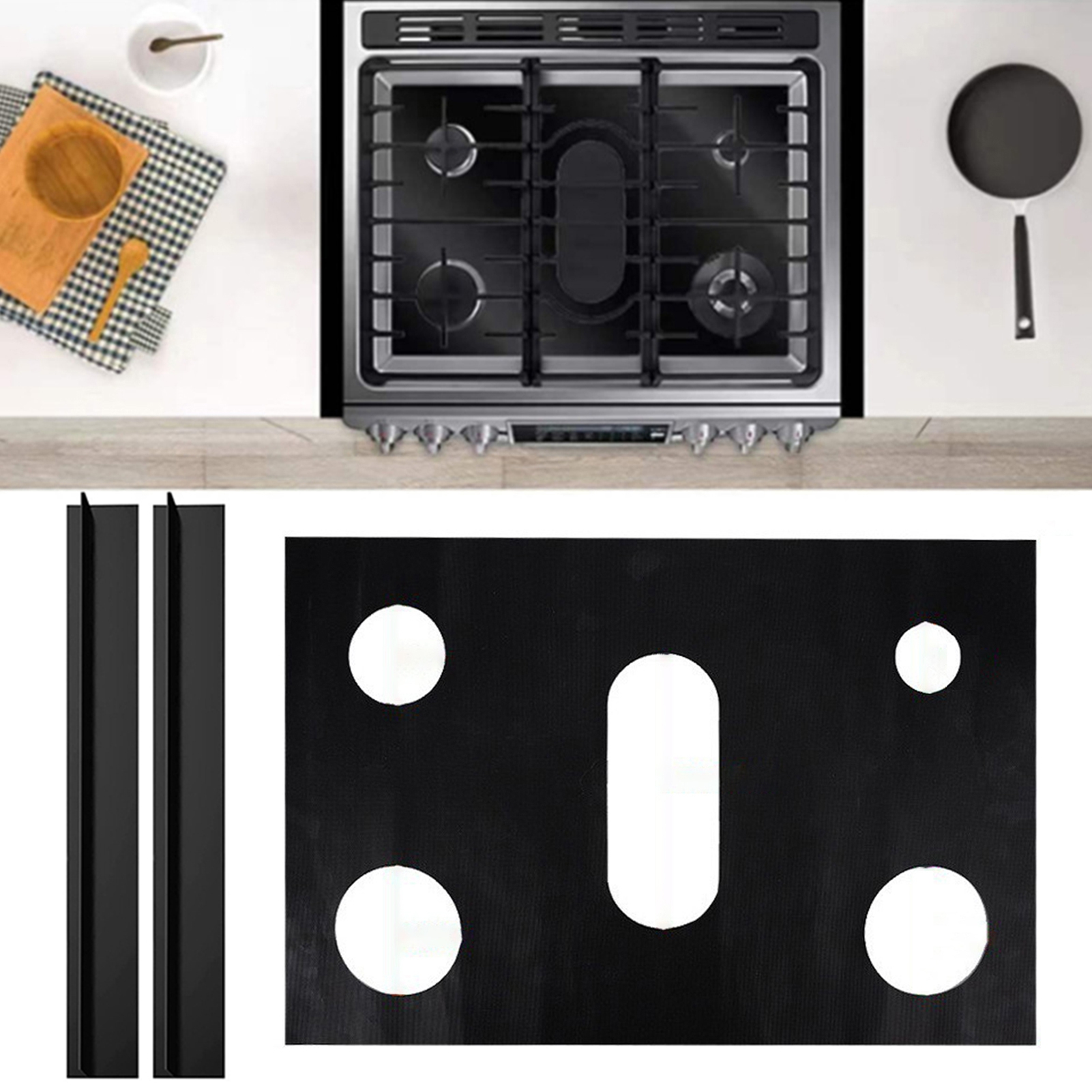 Heajfvd Stove Cover Easy to Clean Stove Top Protector Set Oil Stain ...