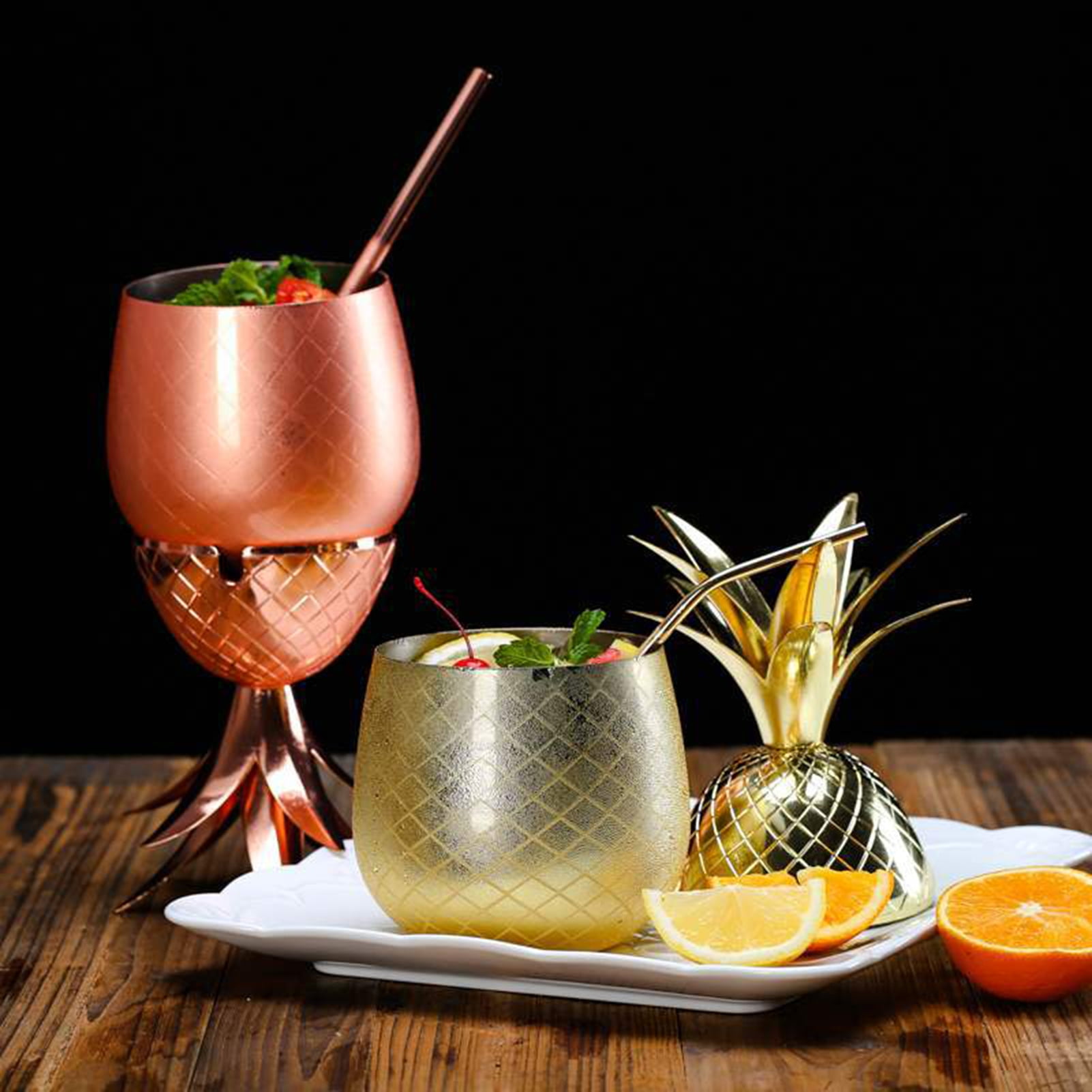 Heajfvd Straw Bend Head Non-Deformed Long Stainless Steel Metal Straws ...