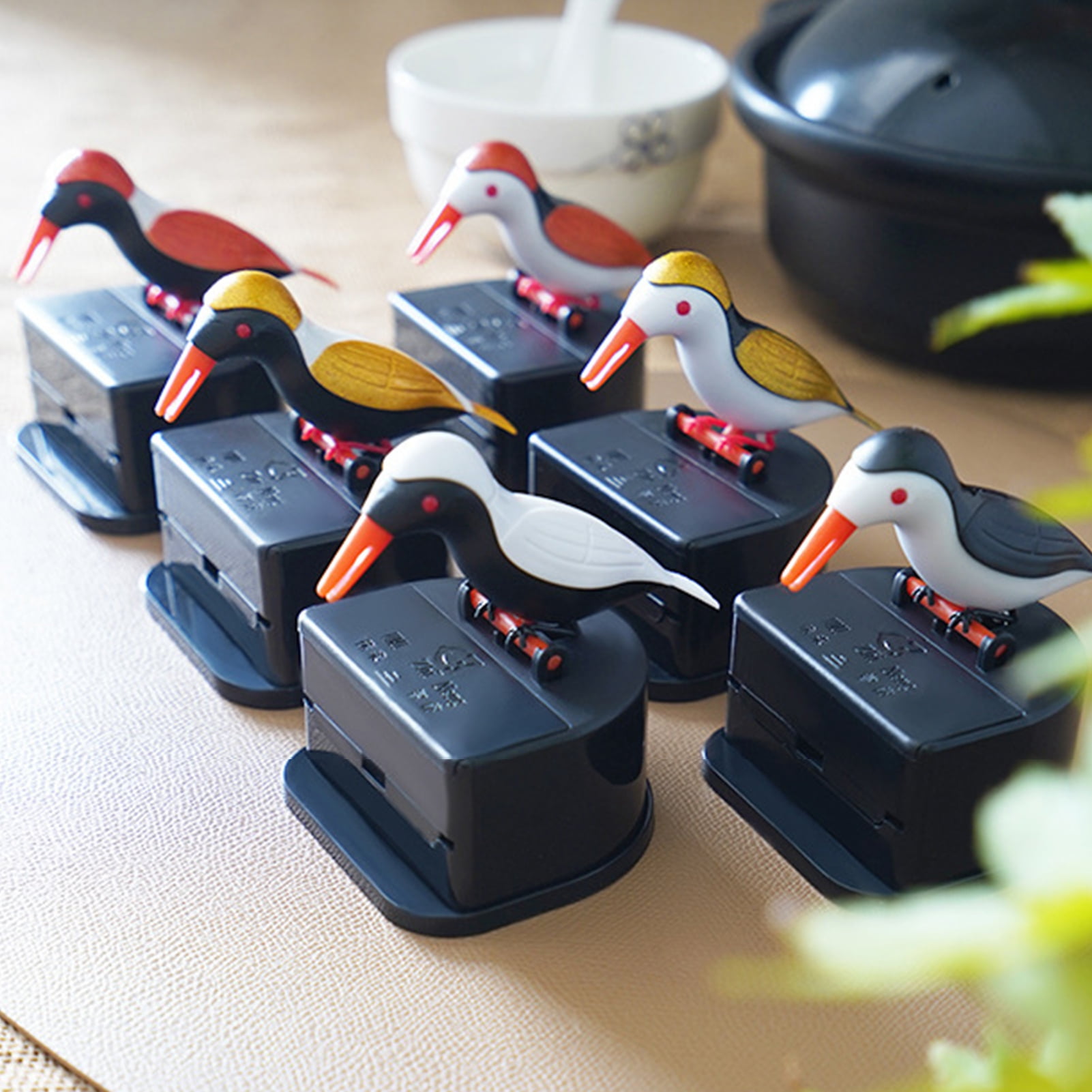 Heajfvd Toothpick Container Clean Push-on Design Large Capacity 3D Bird ...